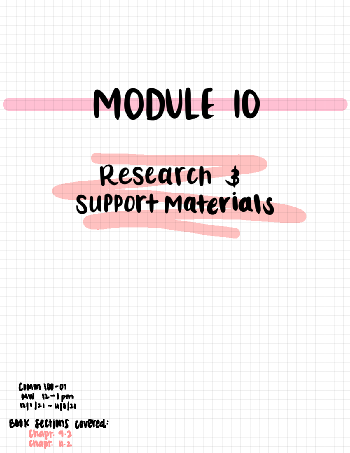 research and support materials Book Notes - COMM 100 - 01 MW 12 - 1 pm ...