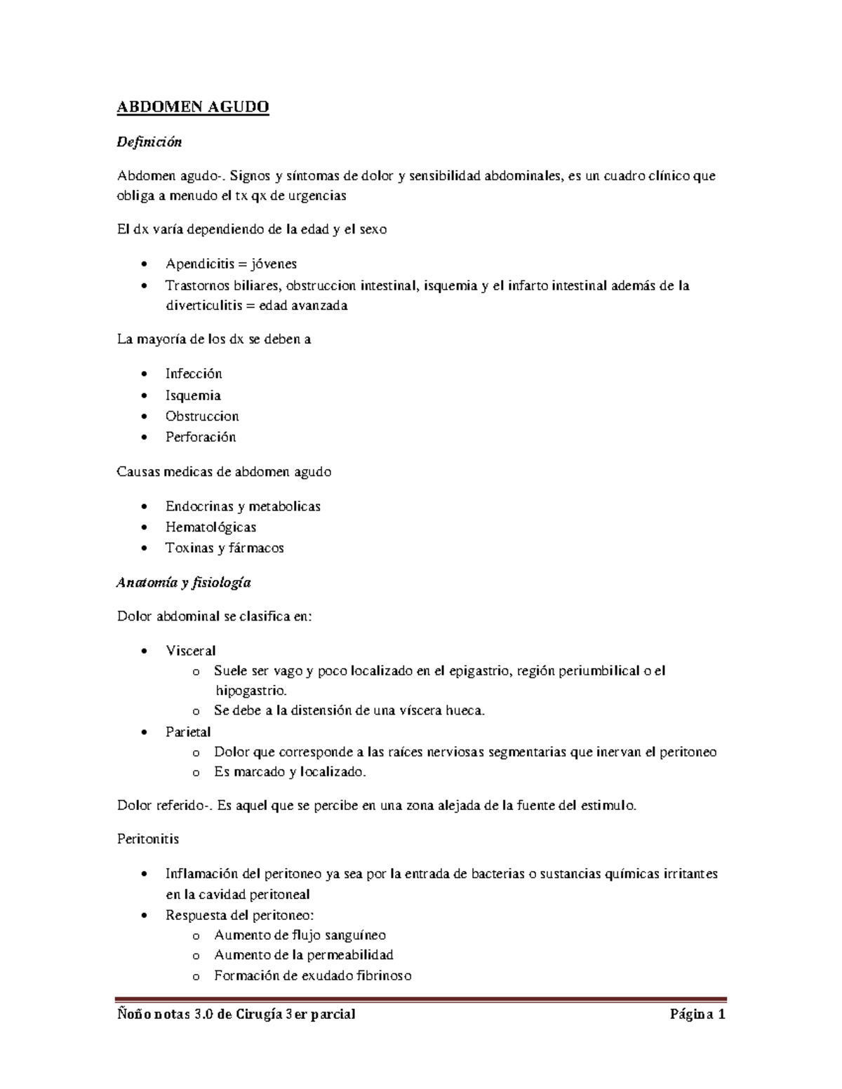 Nononotasparcial 3 - Apuntes 3er parcial - ABDOMEN AGUDO Definición ...