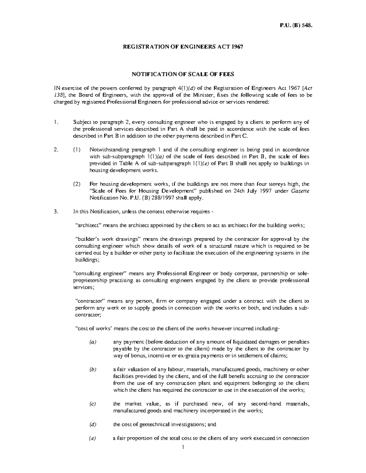 Sof1998 - Good notes - REGISTRATION OF ENGINEERS ACT 1967 NOTIFICATION ...