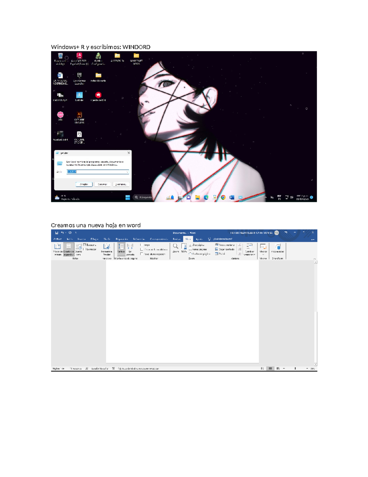 practica de word - Herramientas digitales - Windows+ R y escribimos ...