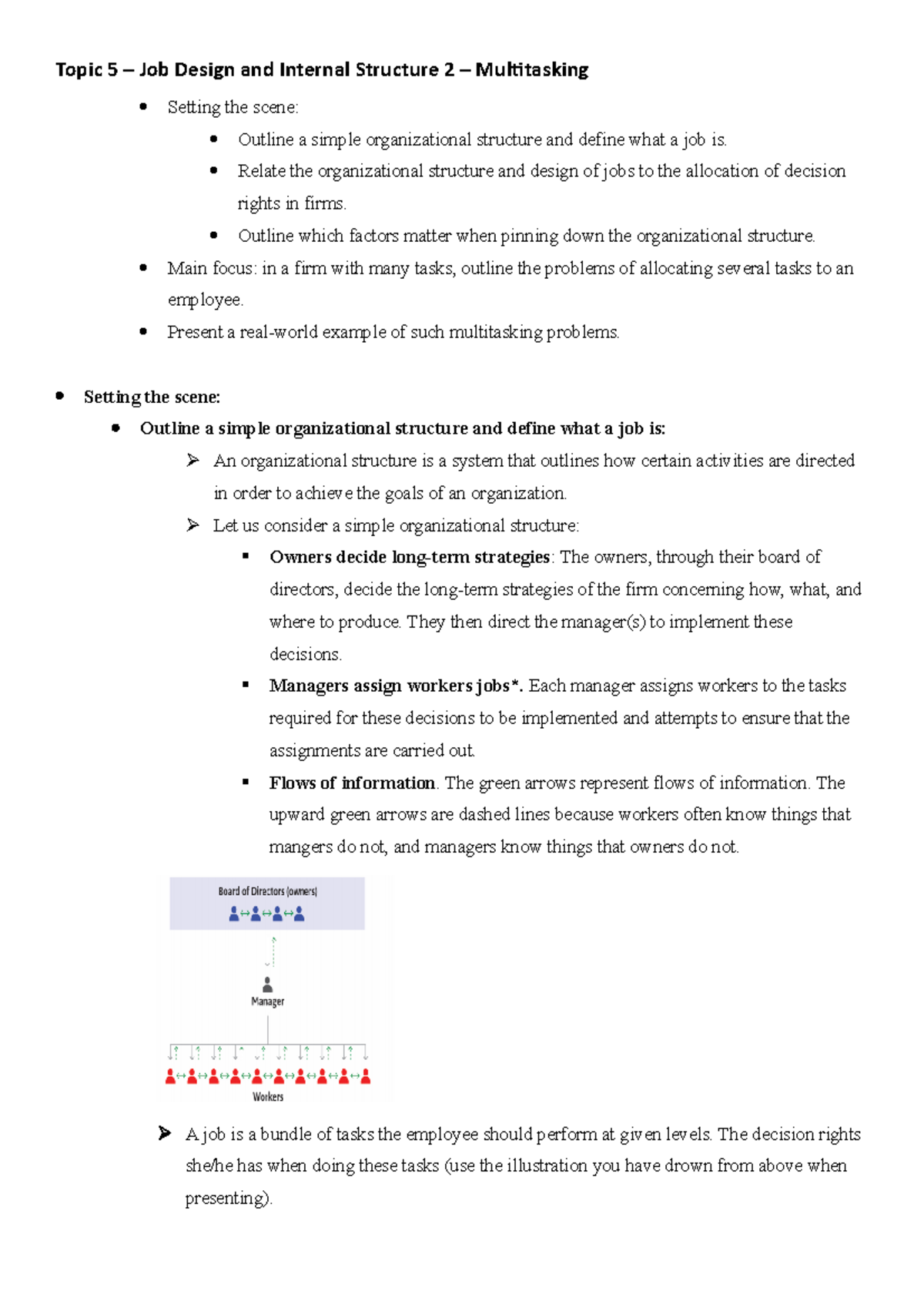 Disposition 5 internal structure 3 - Topic 5 – Job Design and Internal ...