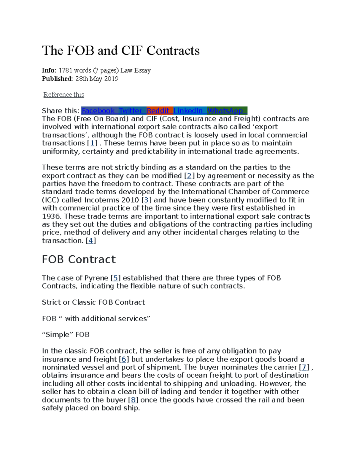 The CIF term started with the development of the trade and commerce.to ...
