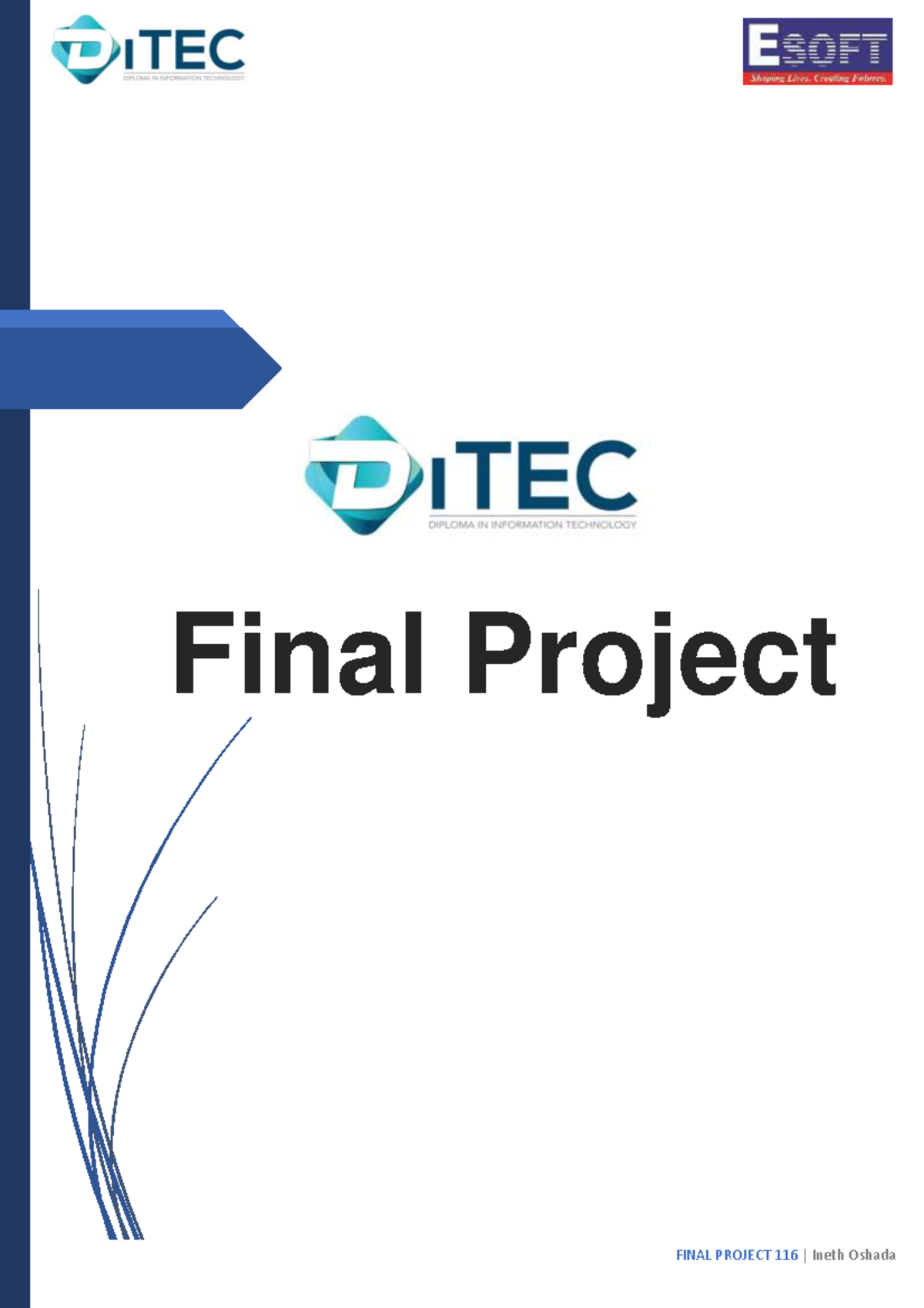 E167822-Online Di TEC Project - Final Project 116 Final Project ...