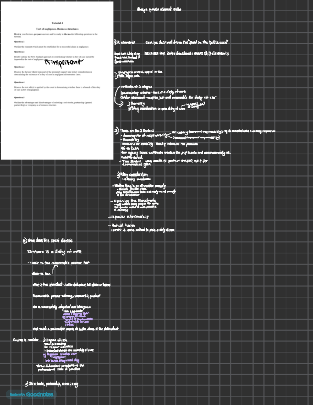 Tutorial 4 acct152 - Always provide relevent antho 13 elements can be derrived from the "snail ...