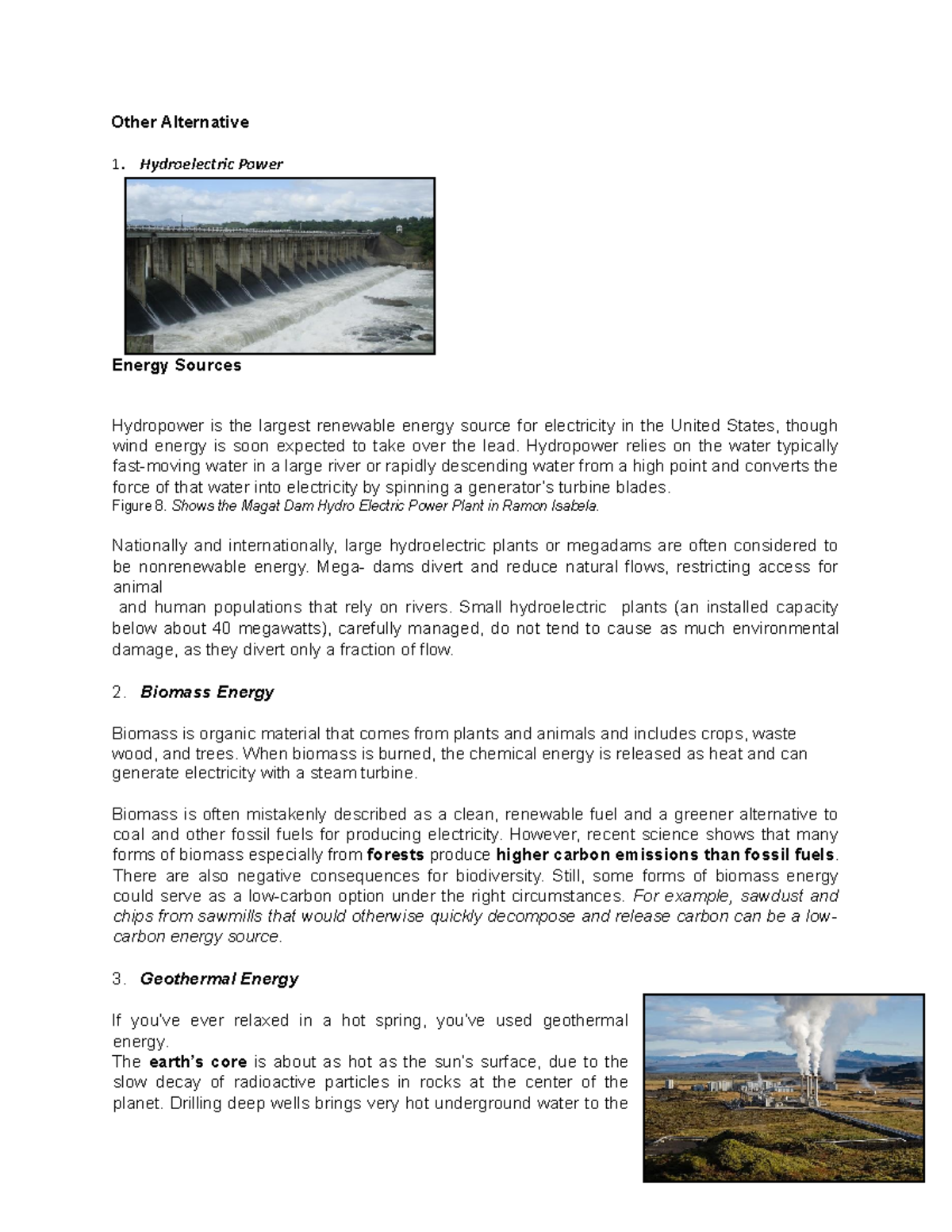 Other Alternative Energy Sources - Other Alternative Energy Sources ...