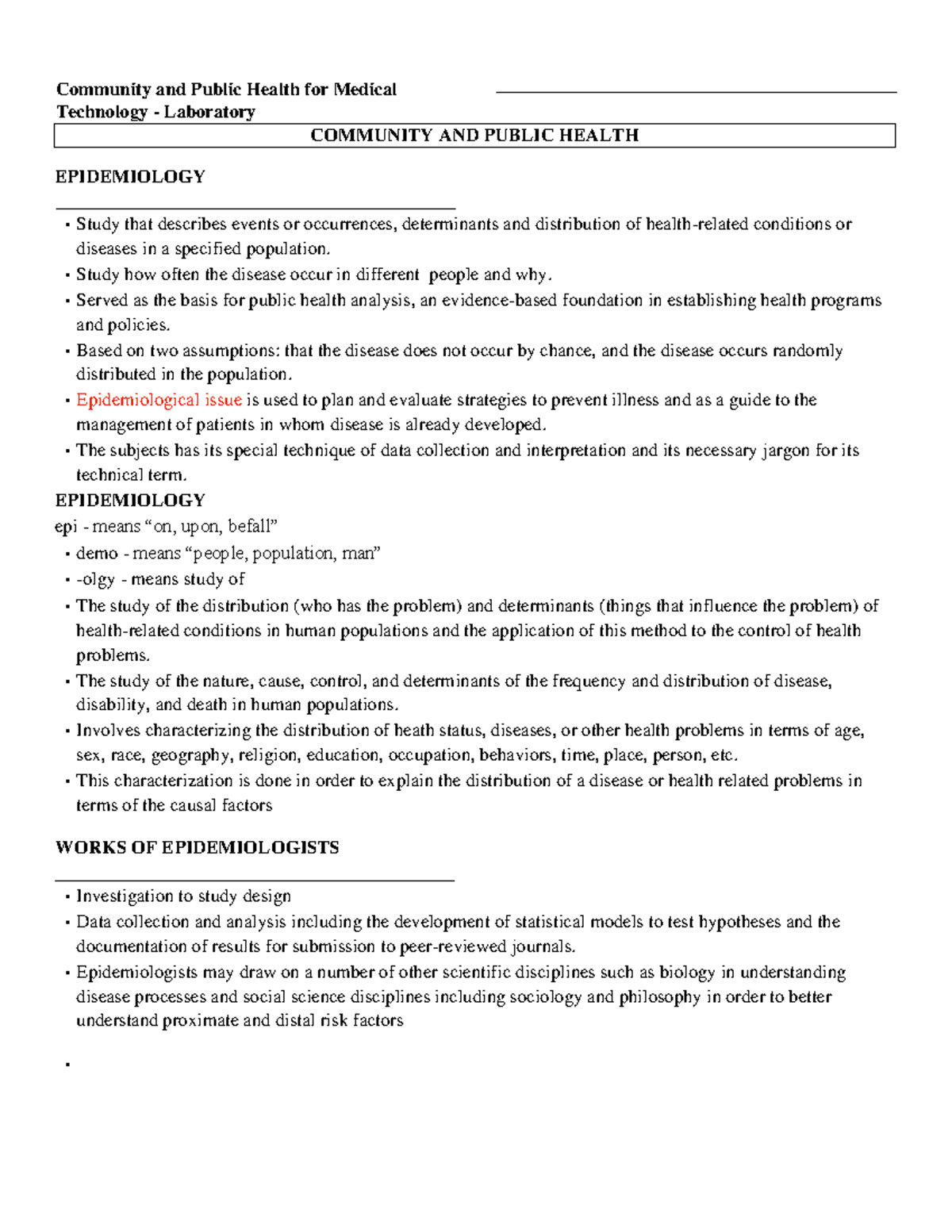 LECTURES IN MEDICAL TECHNOLOGY - Medical Technology - Studocu