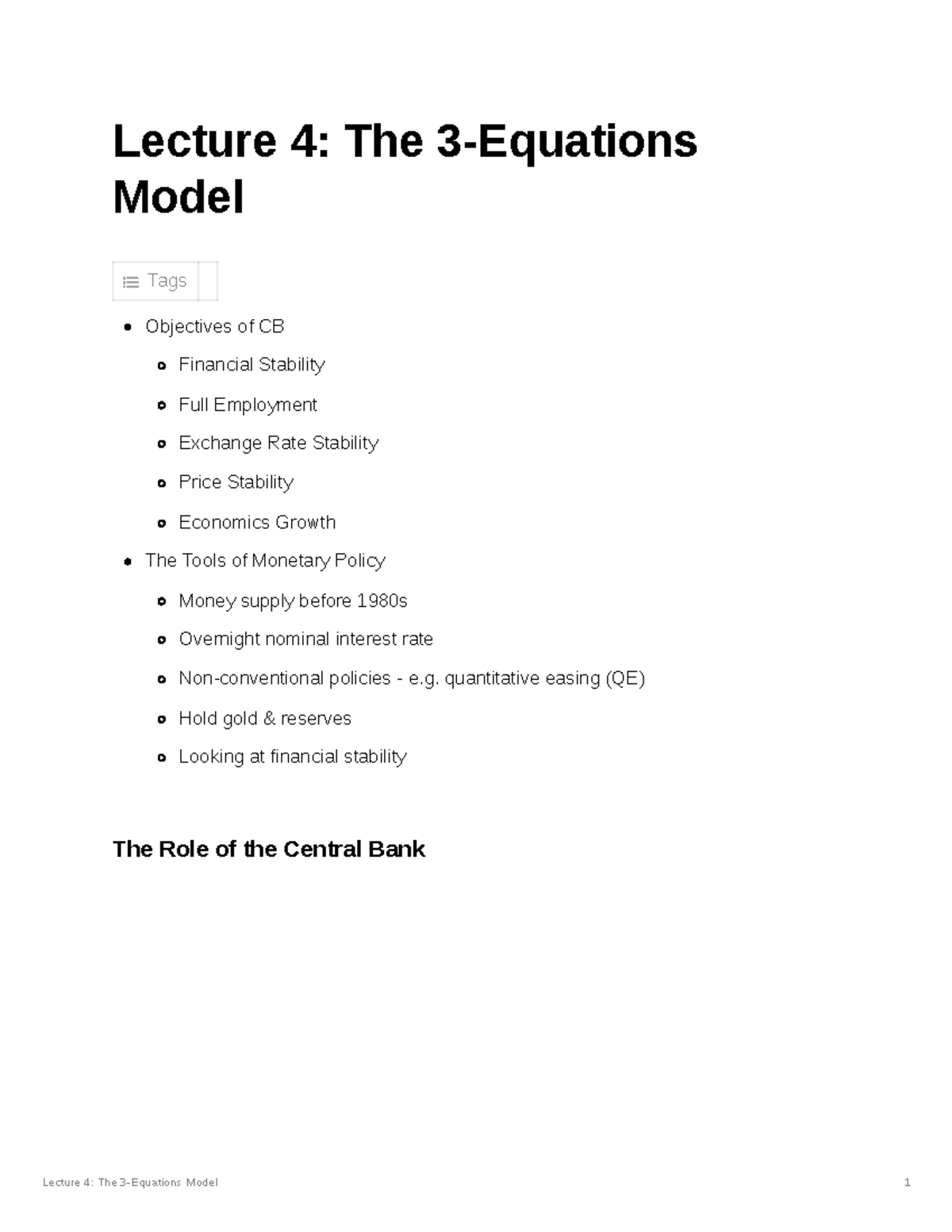 Lecture 4 The 3-Equations Model - Lecture 4: The 3-Equations Model Tags ...