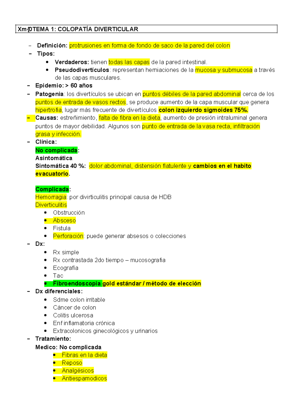 5. Colopatia Diverticular, Cáncer de colon y Apendicitis Aguda - Xm ...