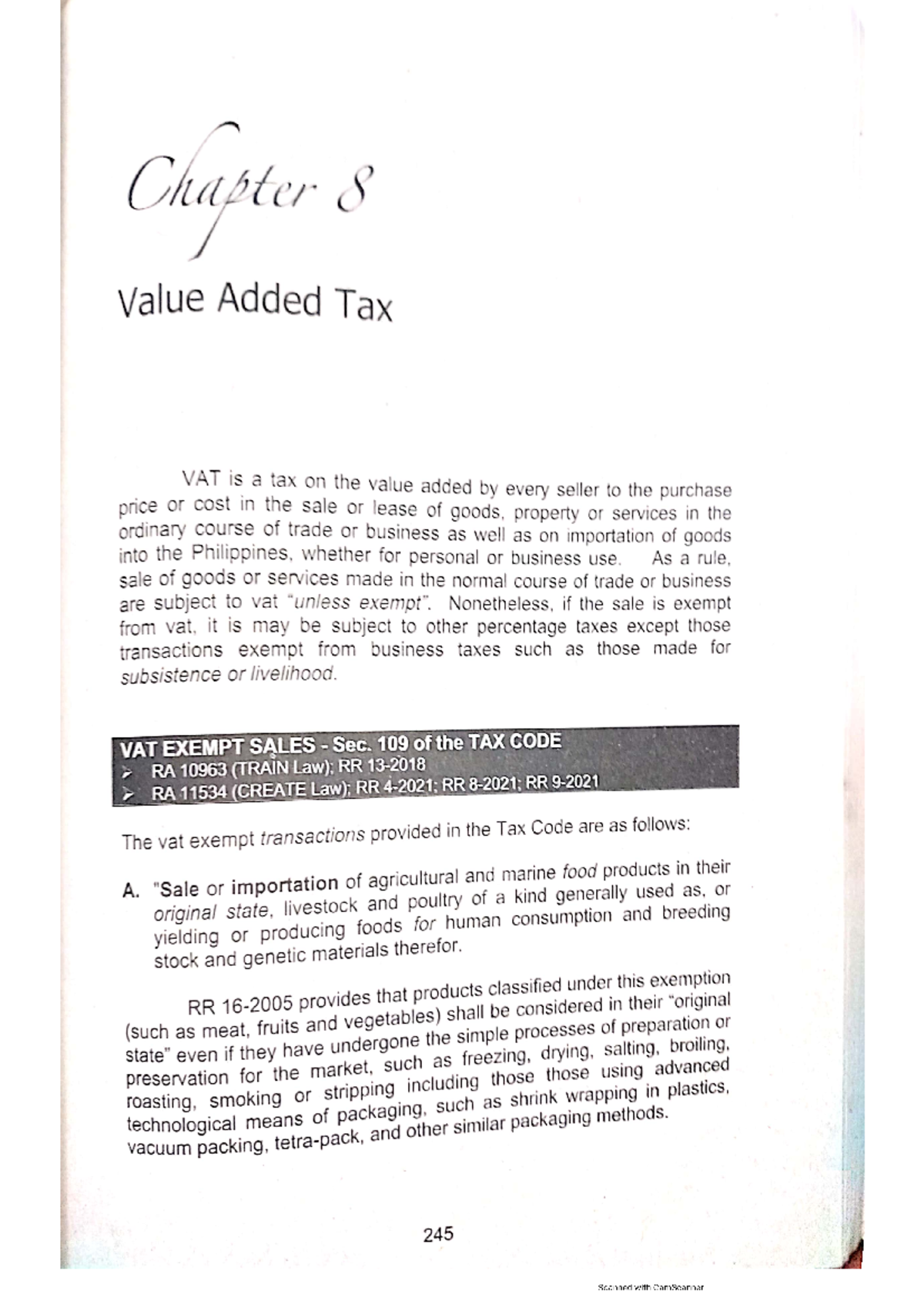 Chapter 8 - Business and Transfer Tax - Studocu