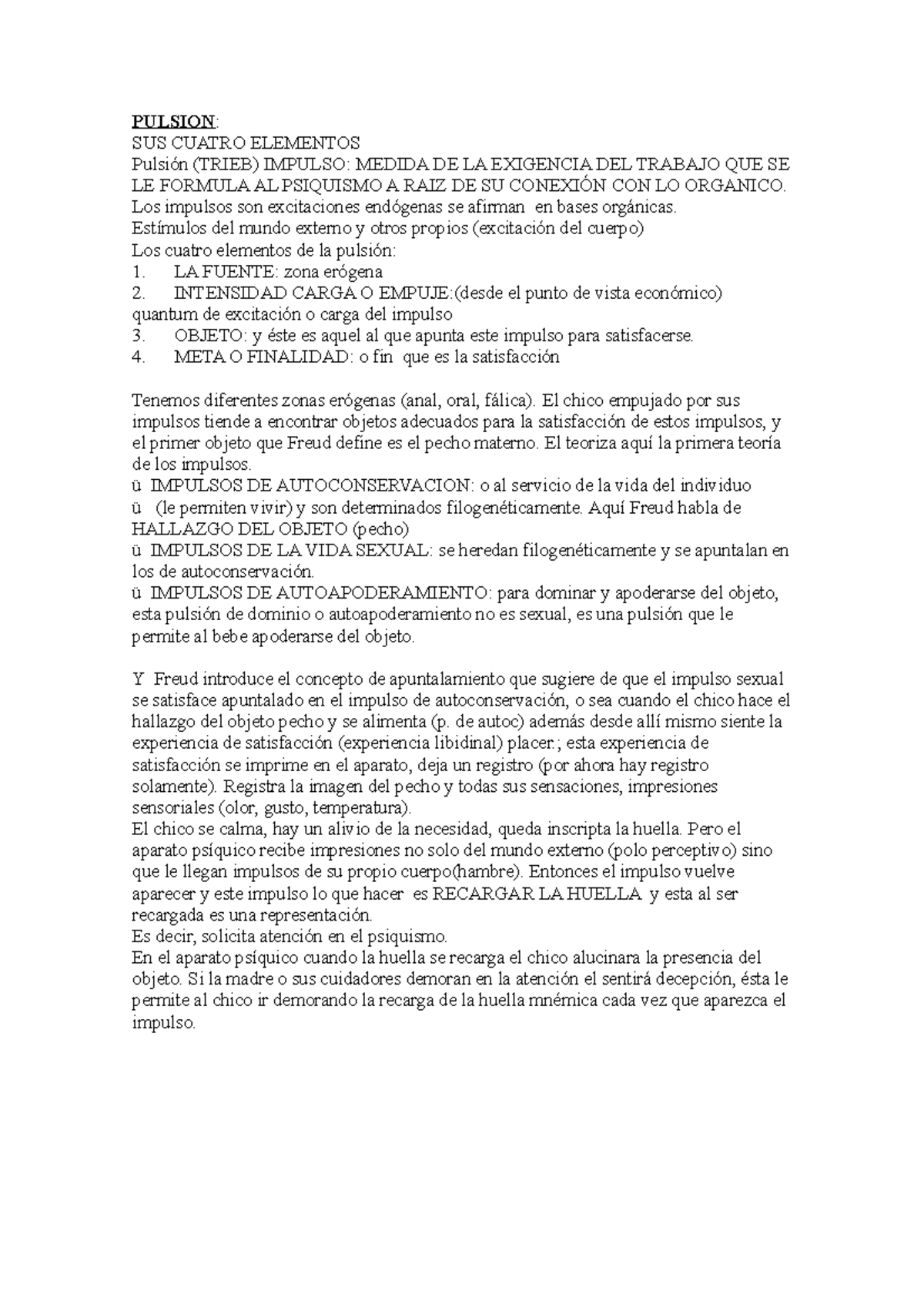 Pulsion - DESSSSSAAAAAA 2 - PULSION : SUS CUATRO ELEMENTOS Pulsión ...