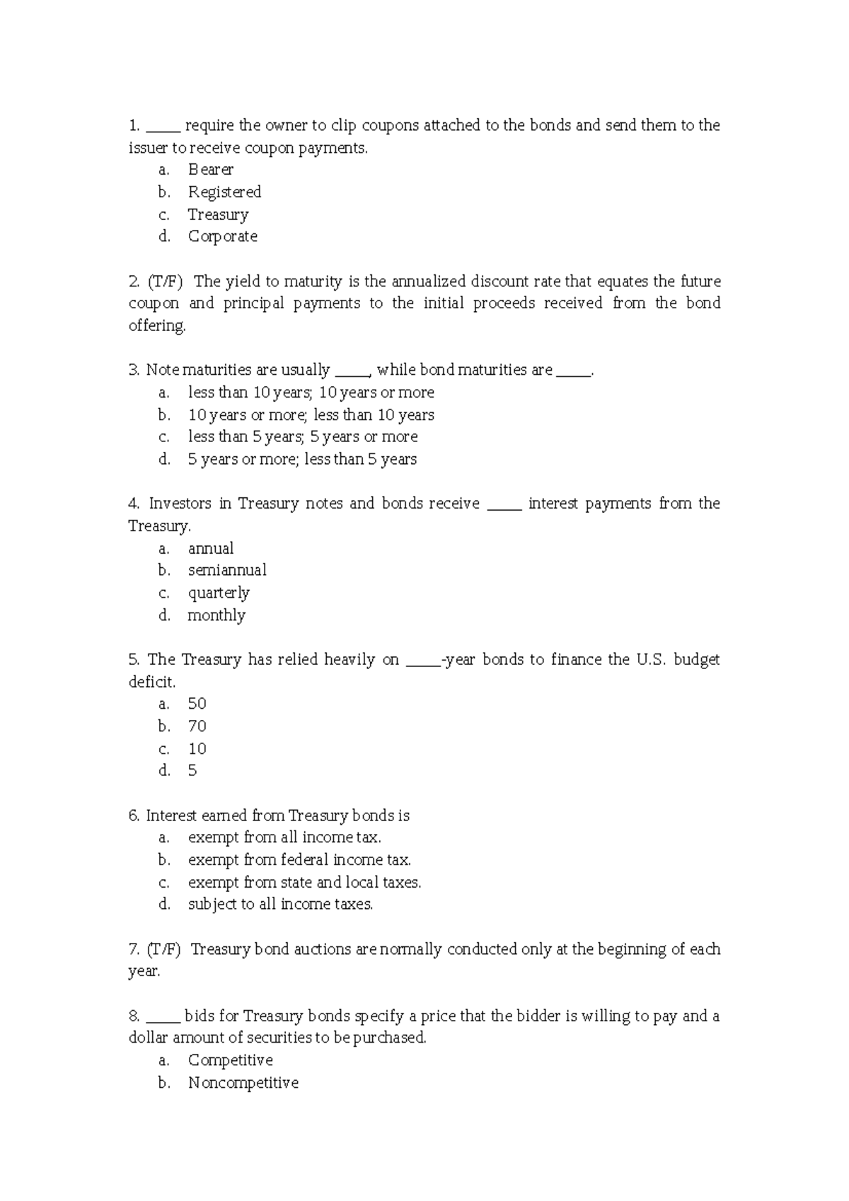 CH 7 - sfaf - ____ require the owner to clip coupons attached to the ...