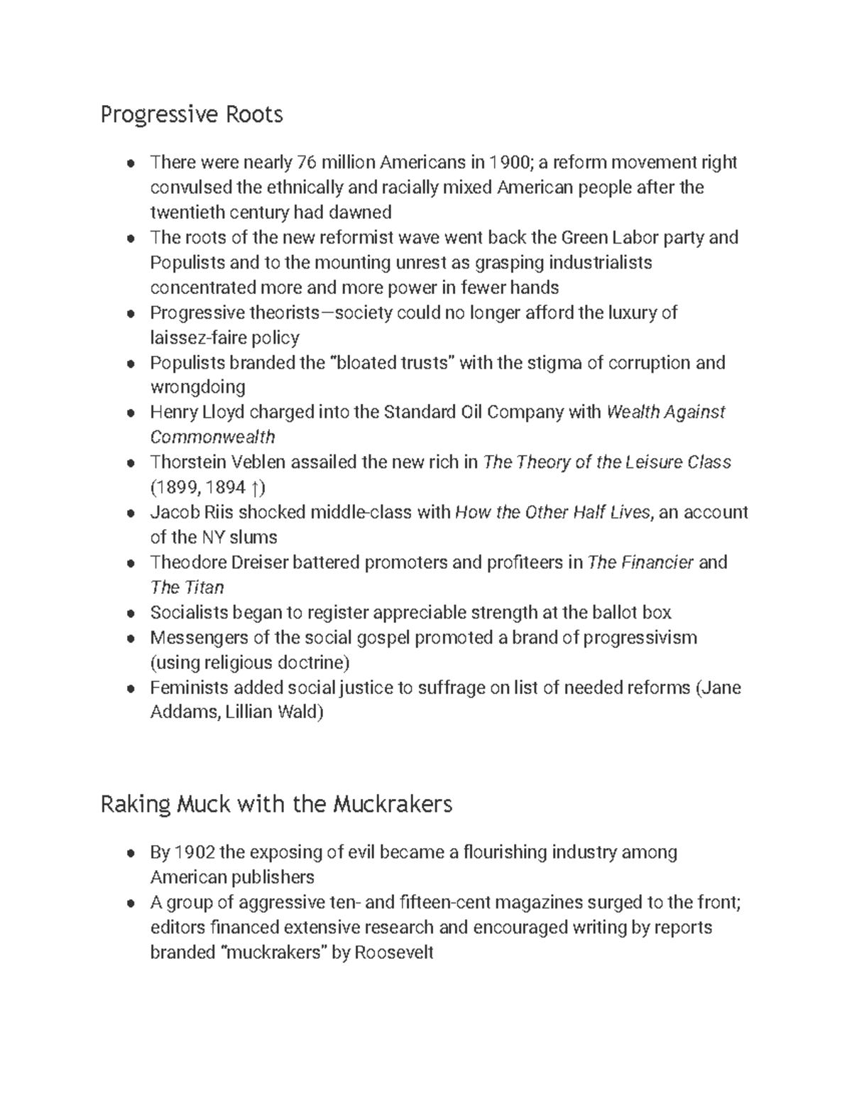 Chapter 29 Progressivism and the Republican Roosevelt, 1901-1912 ...