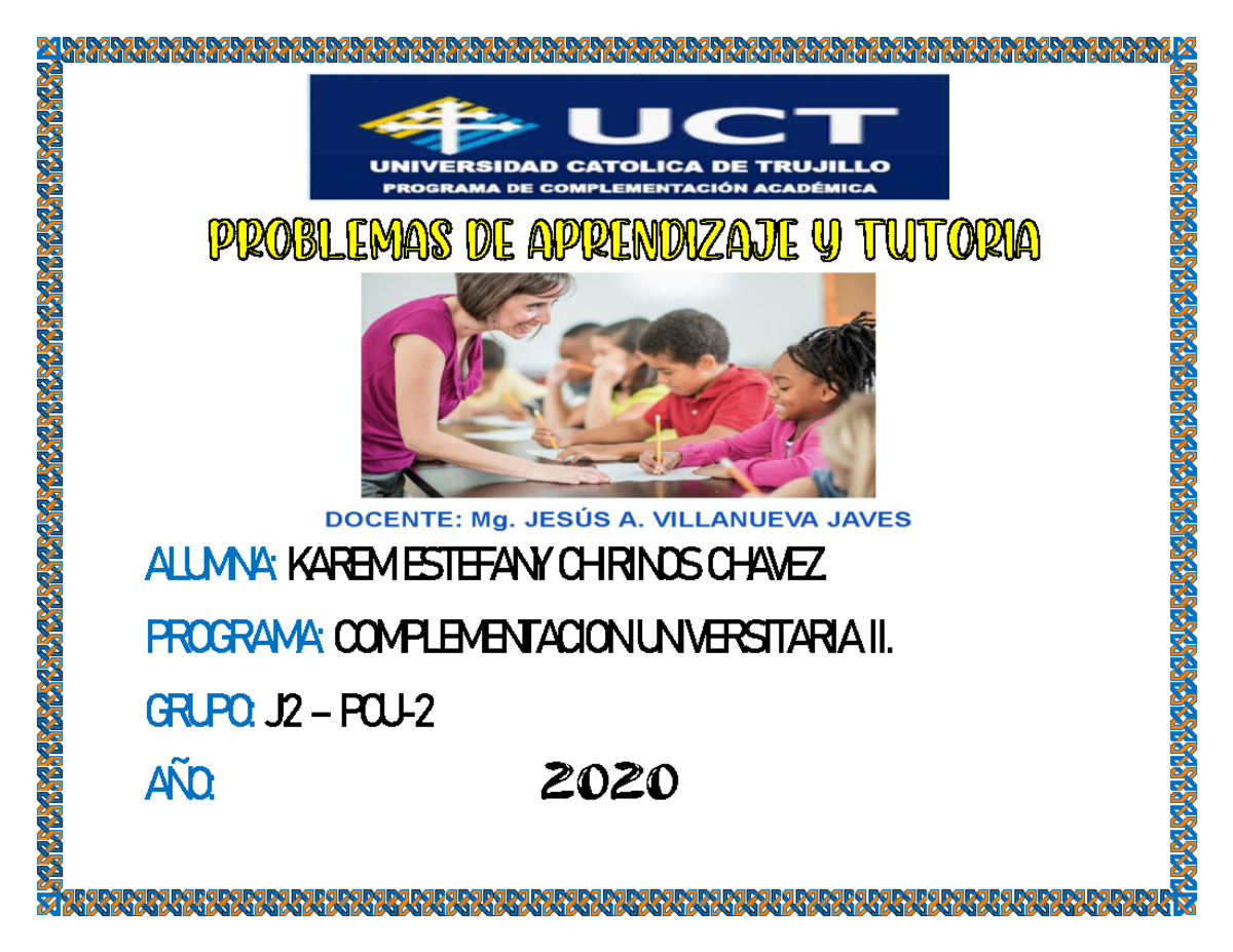 Tarea UCT - Tutoria - gfjfgj - ALUMNA: KAREM ESTEFANY CHIRINOS CHAVEZ ...