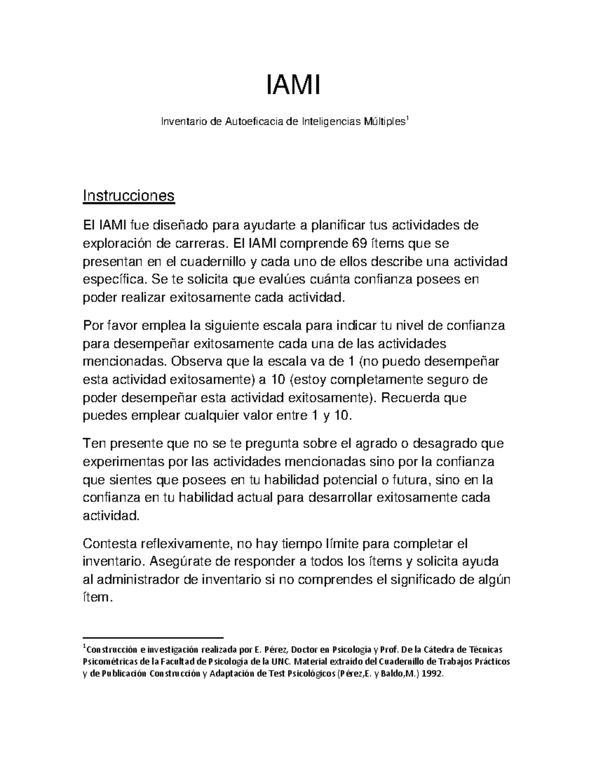 IAMI 2 - TEST IAMI - IAMI Inventario de Autoeficacia de Inteligencias ...