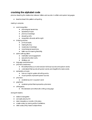 Phonological awareness - Studocu