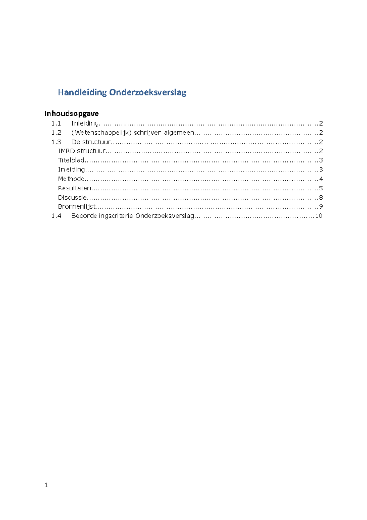 20202021 Handleiding onderzoeksverslag studenten - Handleiding ...