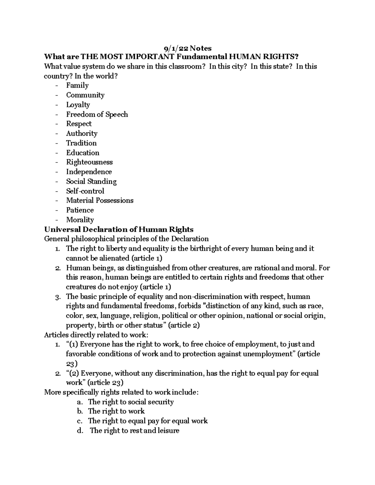 Exam 1 Notes - 9/1/22 Notes What are THE MOST IMPORTANT Fundamental ...