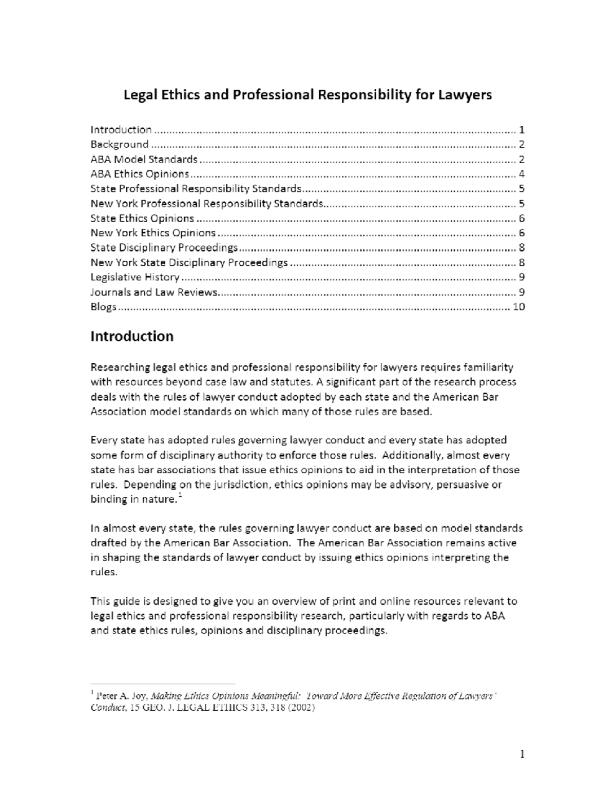 Legal Ethics and Professional Responsibility for Lawyers - LPRO100 ...