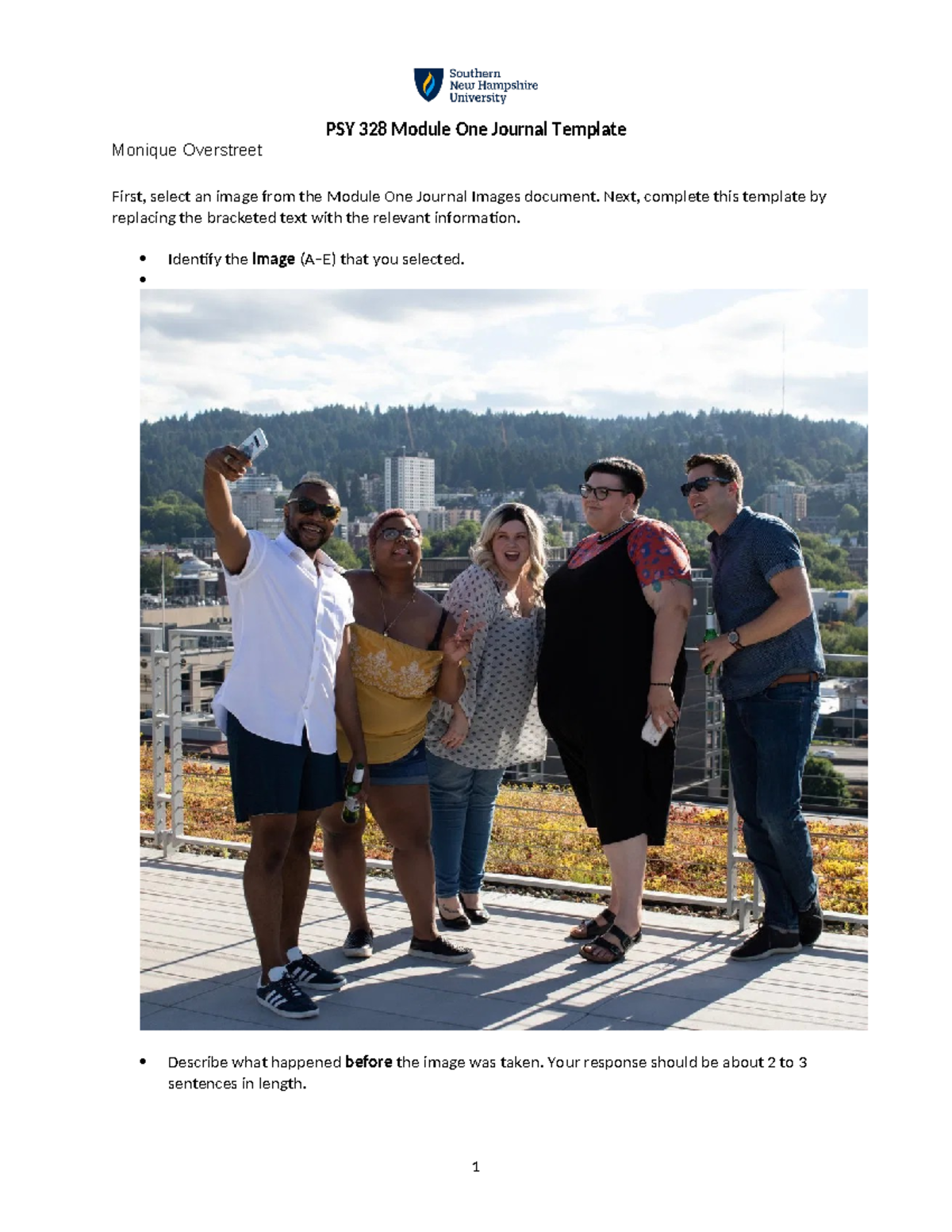 PSY 328 Module One Journal - PSY 328 - Next, complete this template by ...