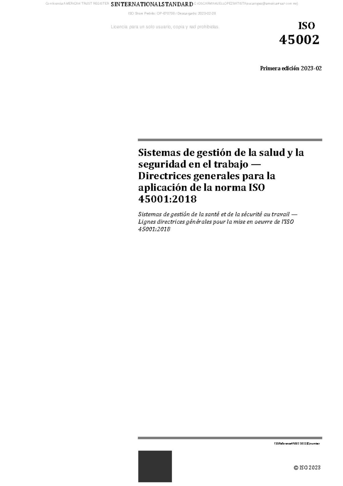 ISO-45002-2023 - Norma ISO 45002 - Con licencia AMERICAN TRUST REGISTER ...