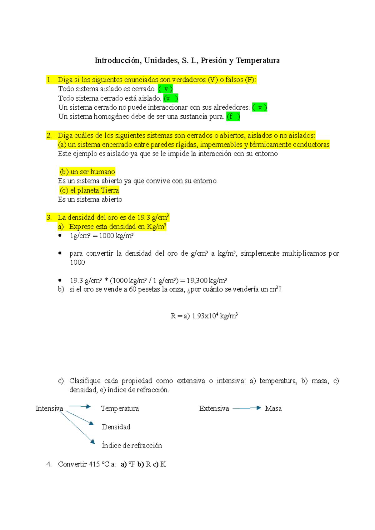 Serie intro y manejo de unidades - Introducción, Unidades, S. I ...