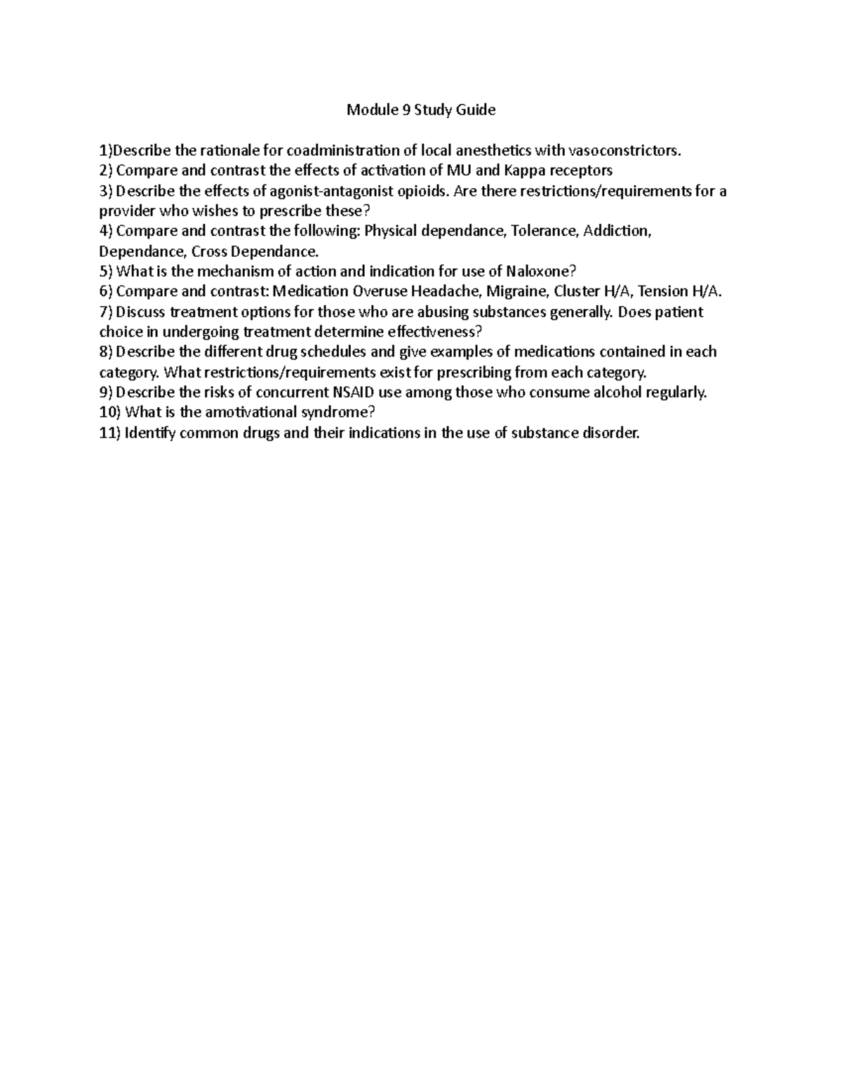 Module 9 Study Guide - NRS-410V - GCU - StuDocu