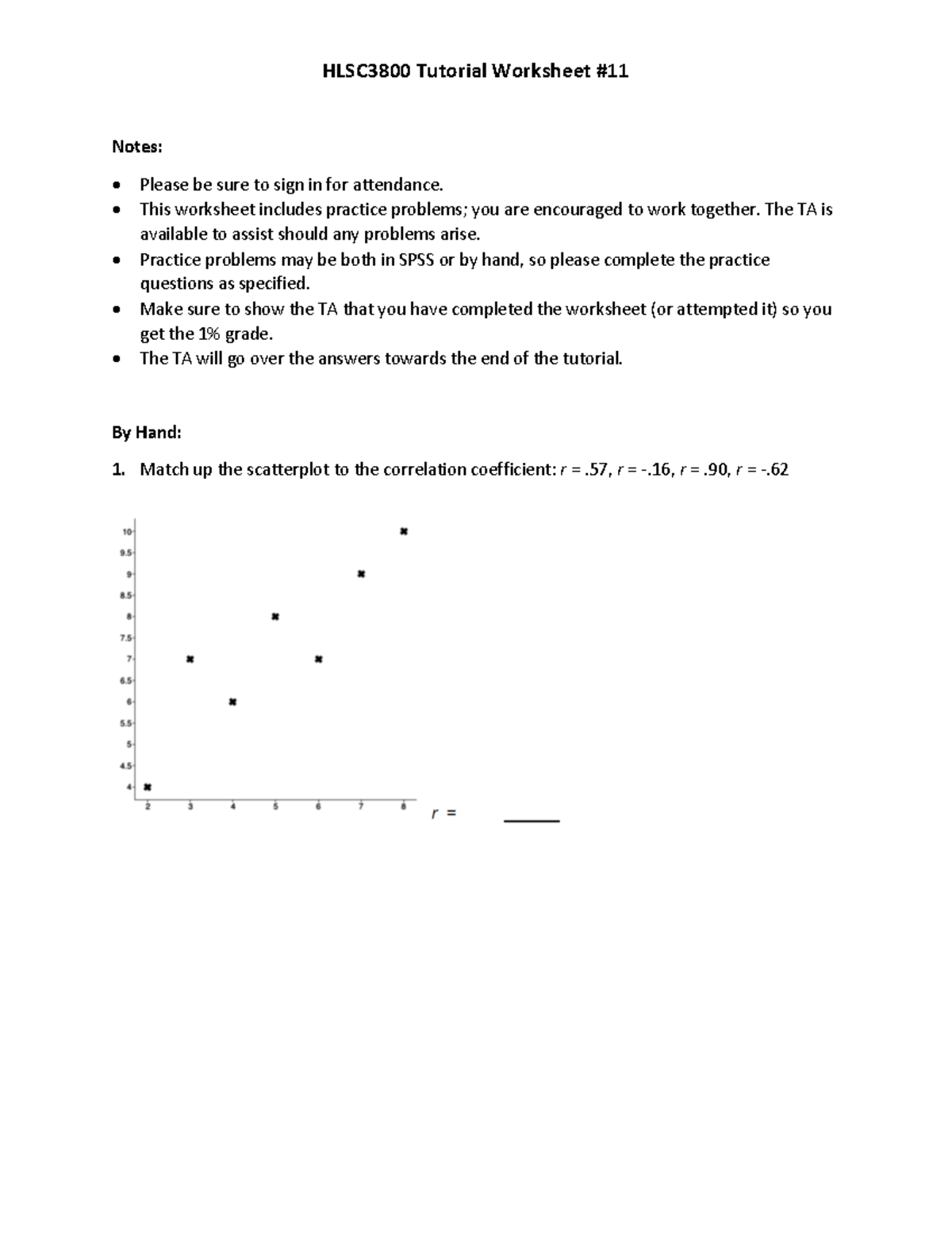 Tutorial 11 - HLSC3800 Tutorial Worksheet Notes: Please be sure to sign ...