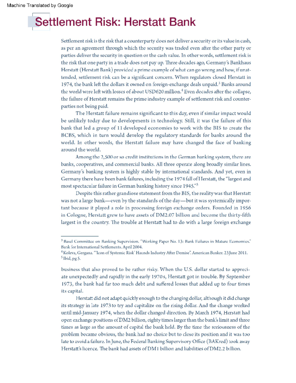 Case study - Herstatt Bank - Phương pháp nghiên cứu - Machine ...