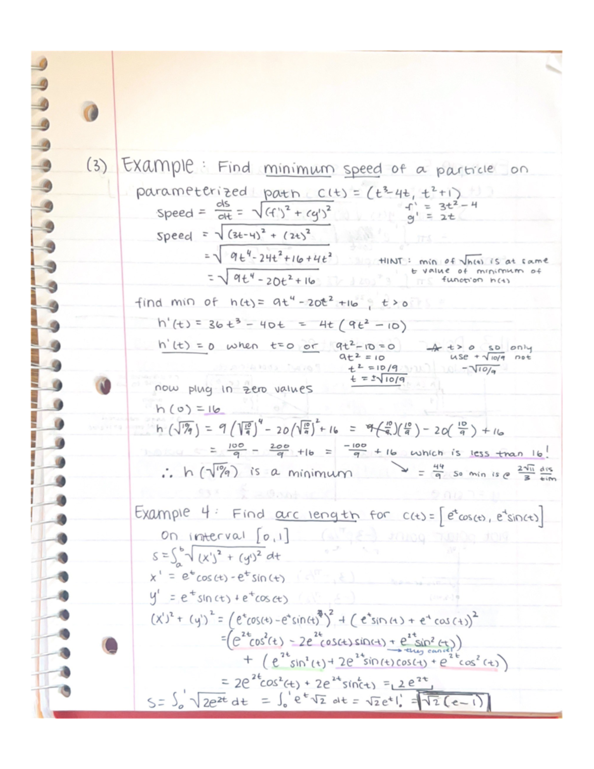 Examples Of Parametric Equations MATH 1020 Studocu