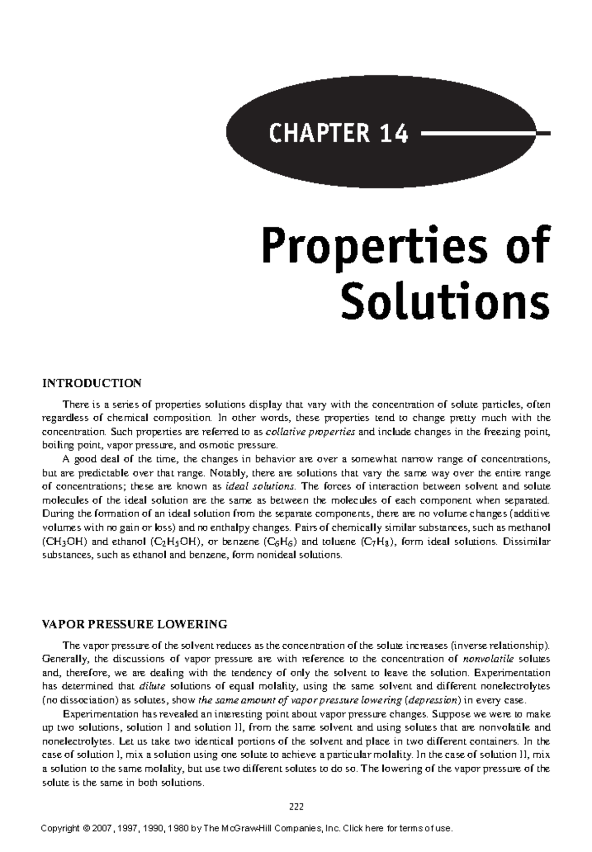 Applied Chemistry 14 - Properties of Solutions - CHAPTER 14 Properties ...