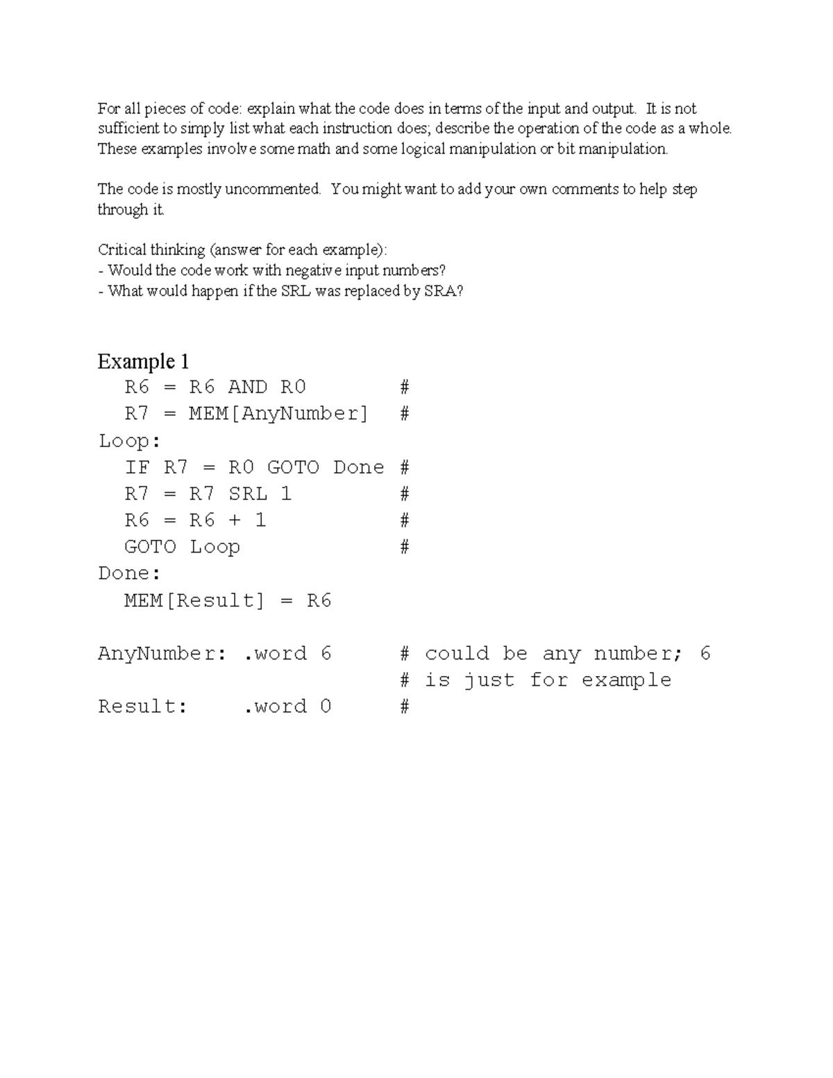 2024 ECE 2020 HW10 - HW10 - For all pieces of code: explain what the ...