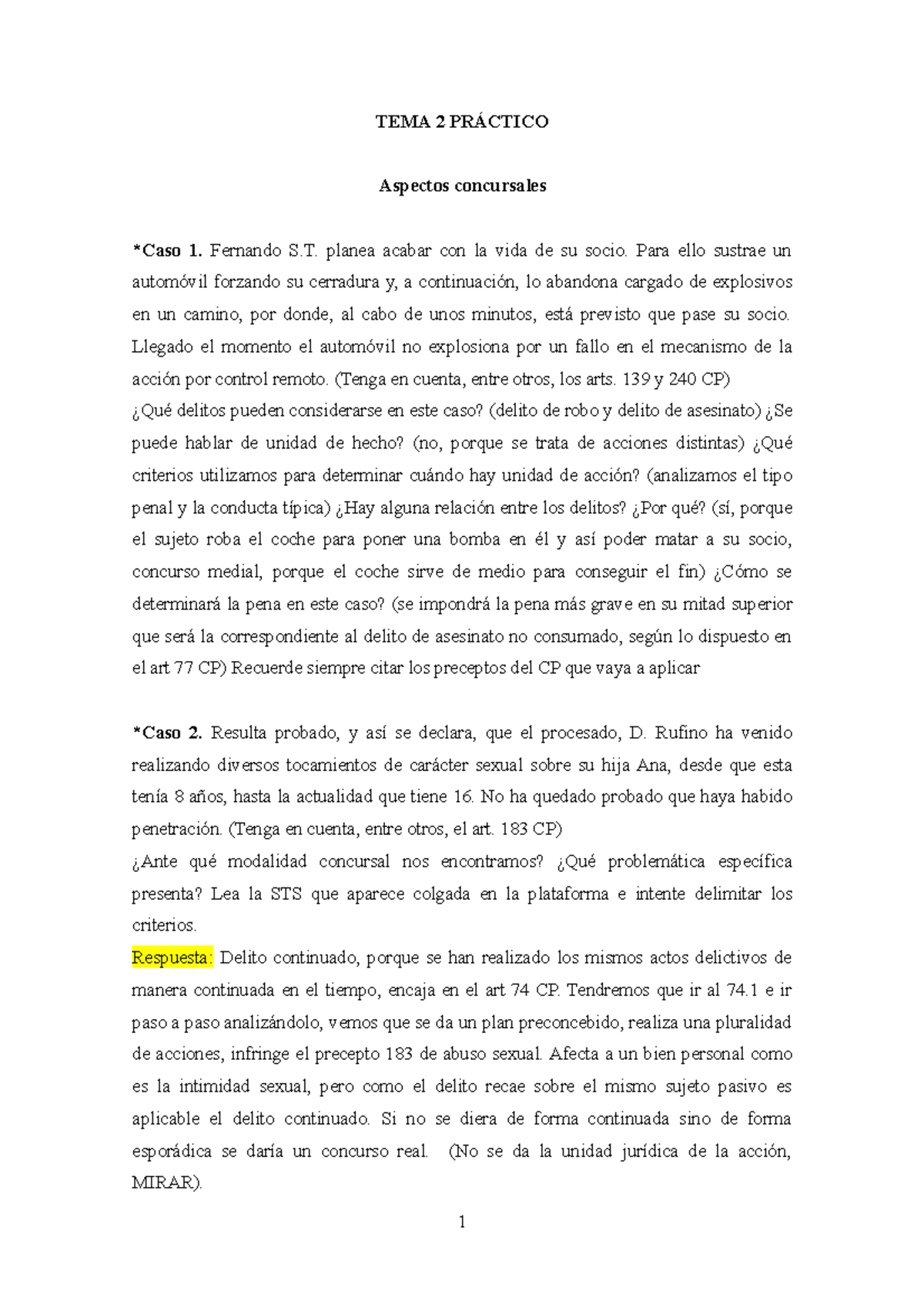 TEMA 2 Práctico-1 - apuntes de teoria de la pena y algun caso practico ...