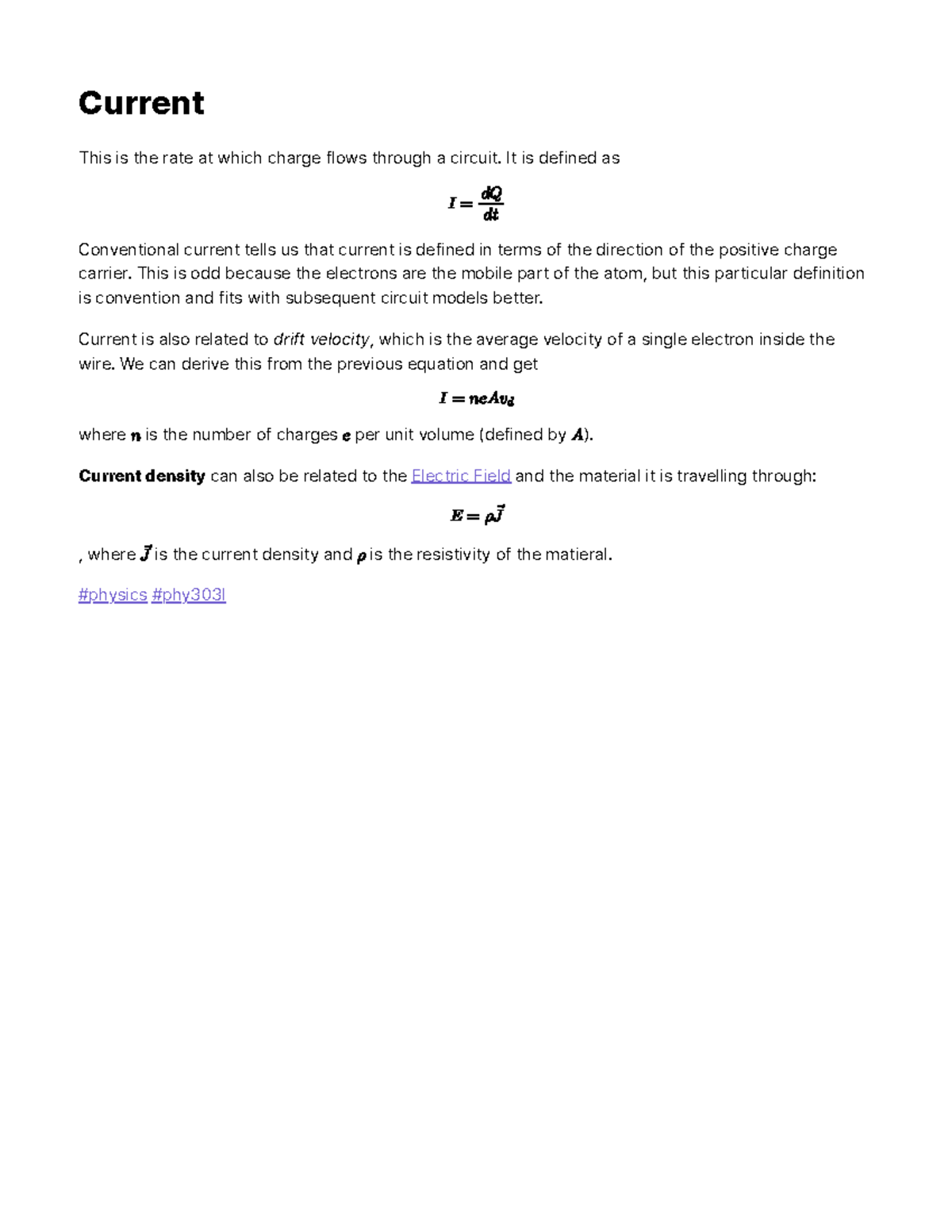 Current - Current This is the rate at which charge flows through a ...