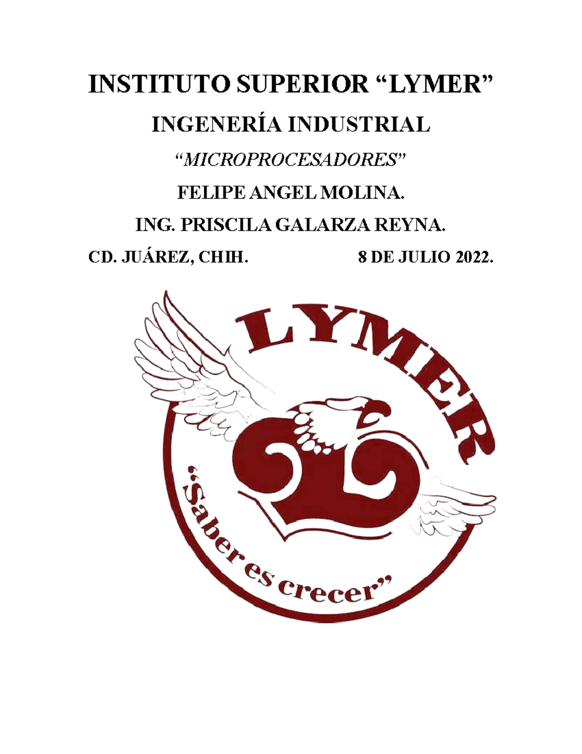 Microprocesadores - MICROPROCESADORE - INSTITUTO SUPERIOR “LYMER” INGENERÍA INDUSTRIAL - Studocu