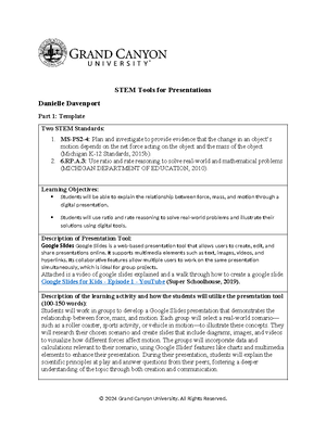 ELM-463-T6-STEM Alternative Assessments - STEM Alternative Assessment Part 1 template Two STEM ...