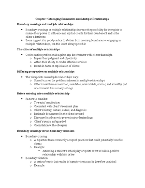 Chapter 5 - Clients rights and counselor responsibilities - Chapter 5 ...