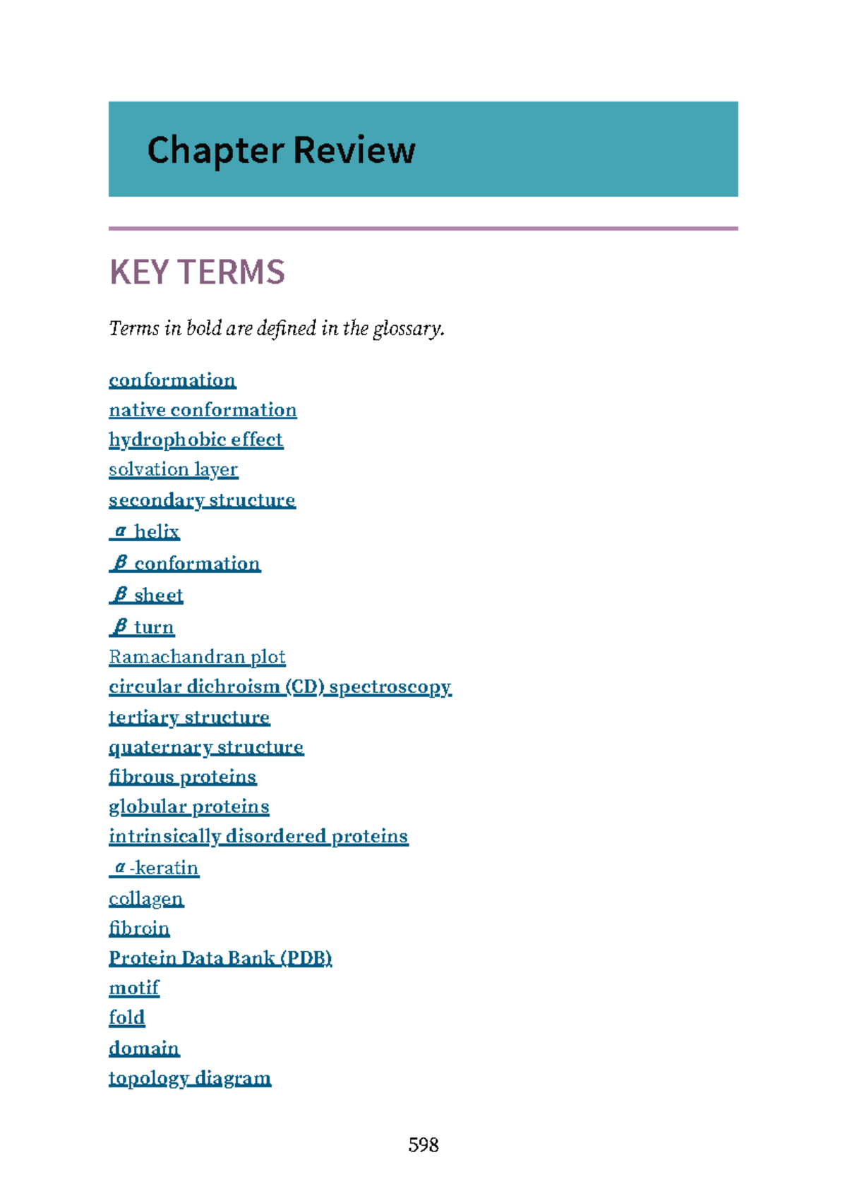 Chapter 4 problems - Chapter Review KEY TERMS Terms in bold are defined ...