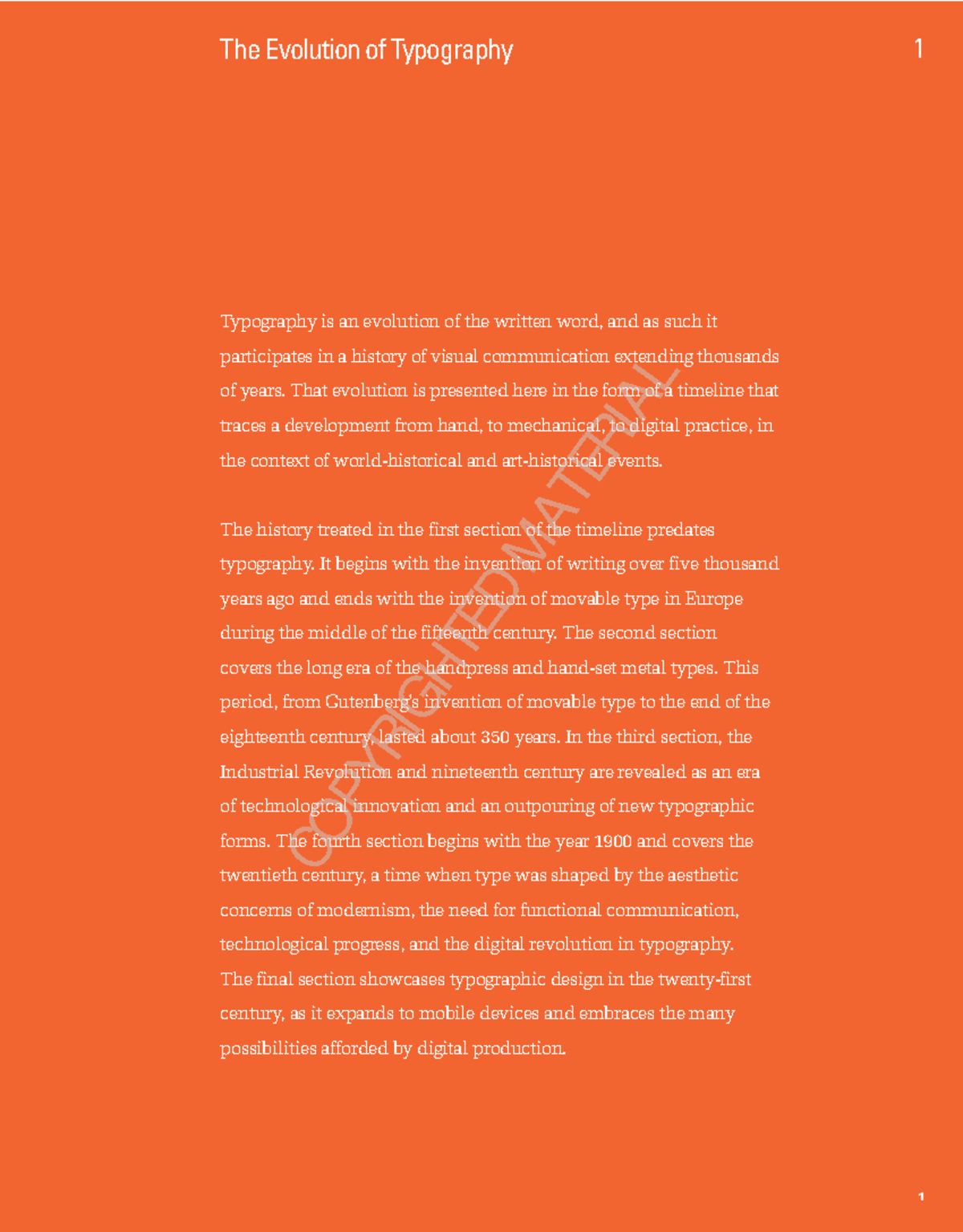 The Evolution of Typography - That evolution is presented here in the ...