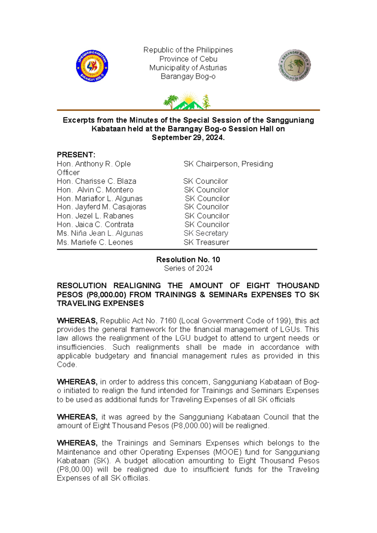 SK-Reso-for-Realignment (10) - Republic of the Philippines Province of ...