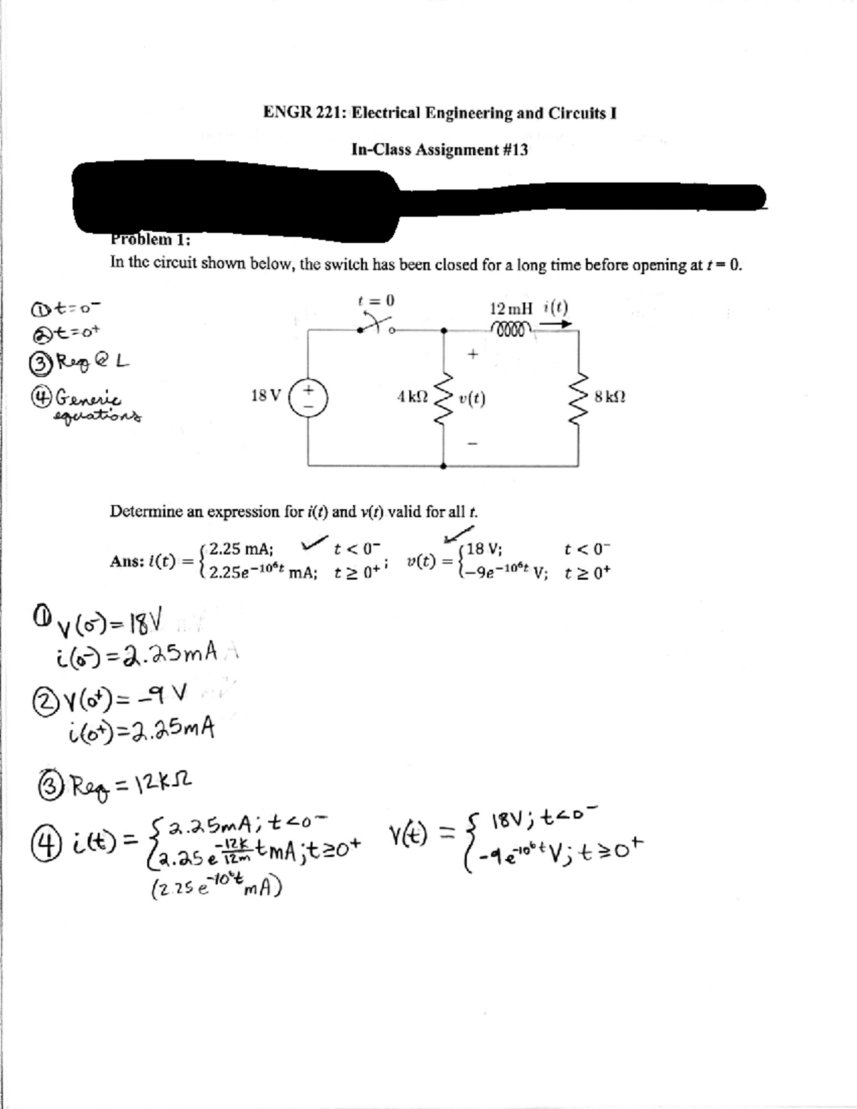 In-Class Assignment #13 - Solutions Guide - ENGR 221 - Studocu