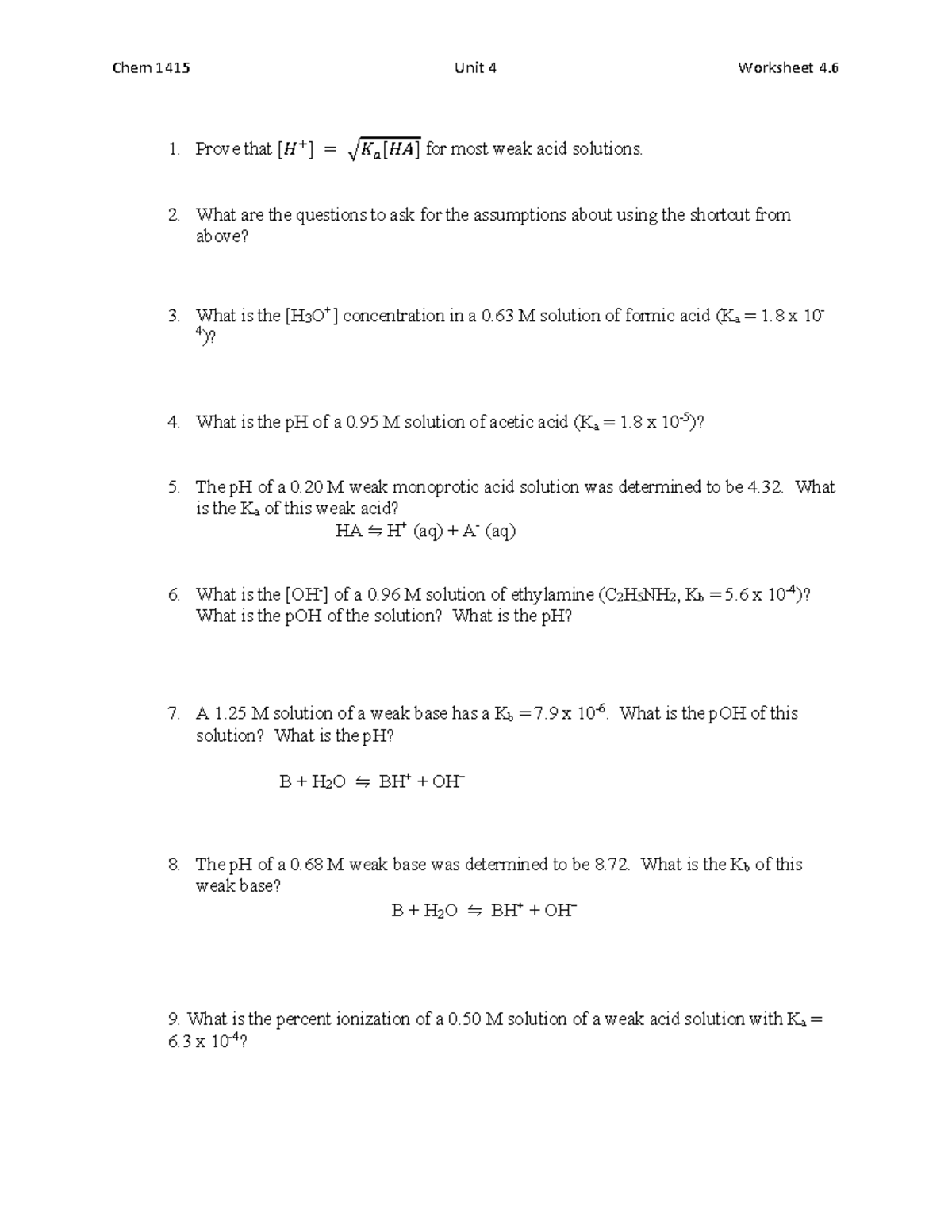 1415 Worksheet 4.6 - Learning objective - Chem 1415 Unit 4 Worksheet 4 ...