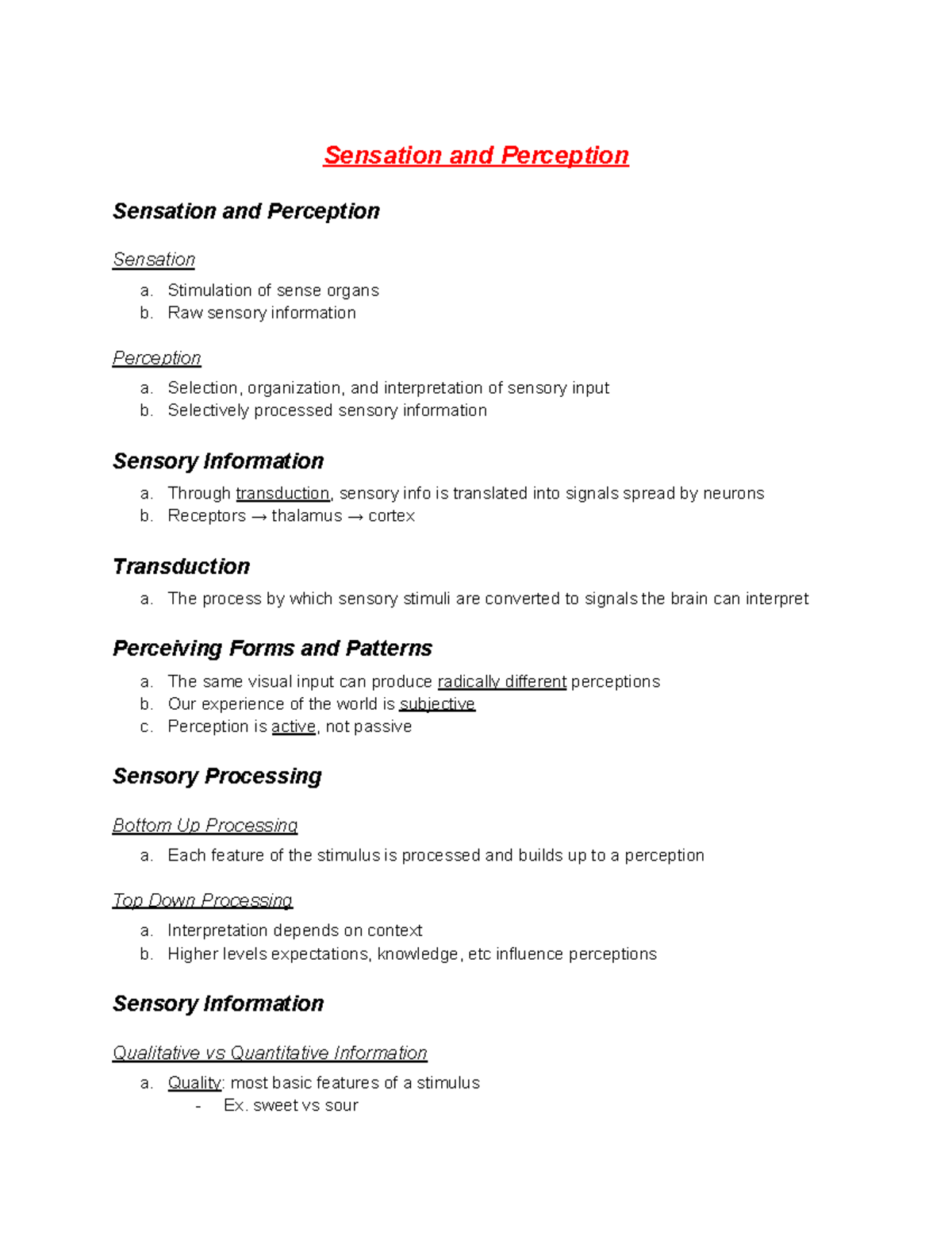 PSY 001 Exam 3 Notes Sensation And Perception The Eye Sensation psy-001-exam-3-notes-sensation-and-perception-the-eye-sensation