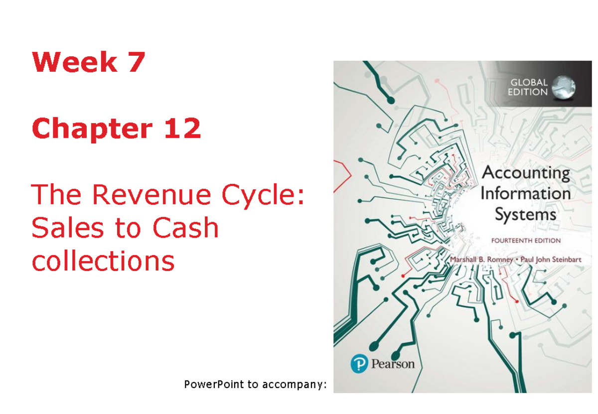 Week07Lecture Notes - slide - Week 7 Chapter 12 The Revenue Cycle ...