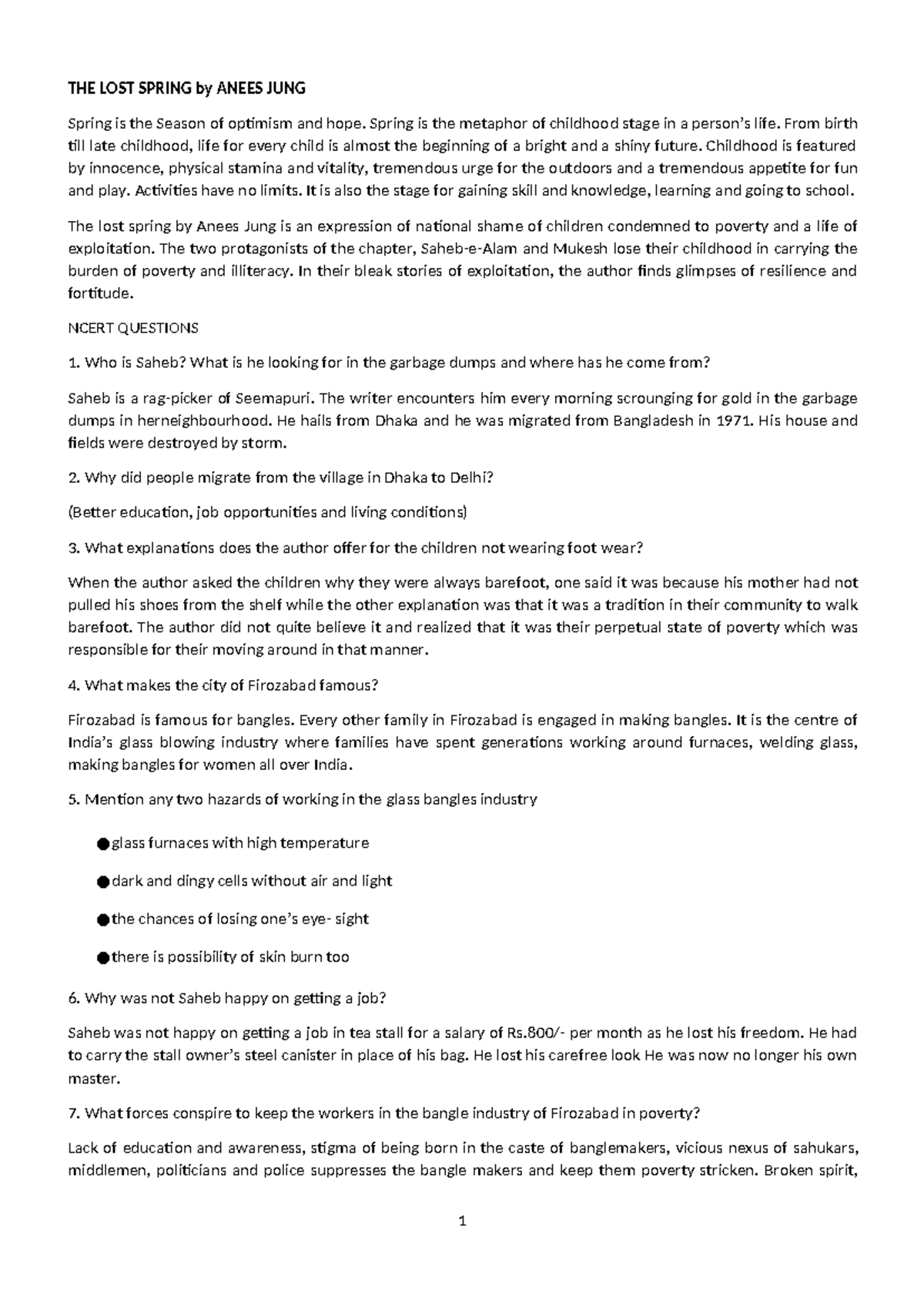 THE LOST Spring by Anees JUNG - THE LOST SPRING by ANEES JUNG Spring is ...