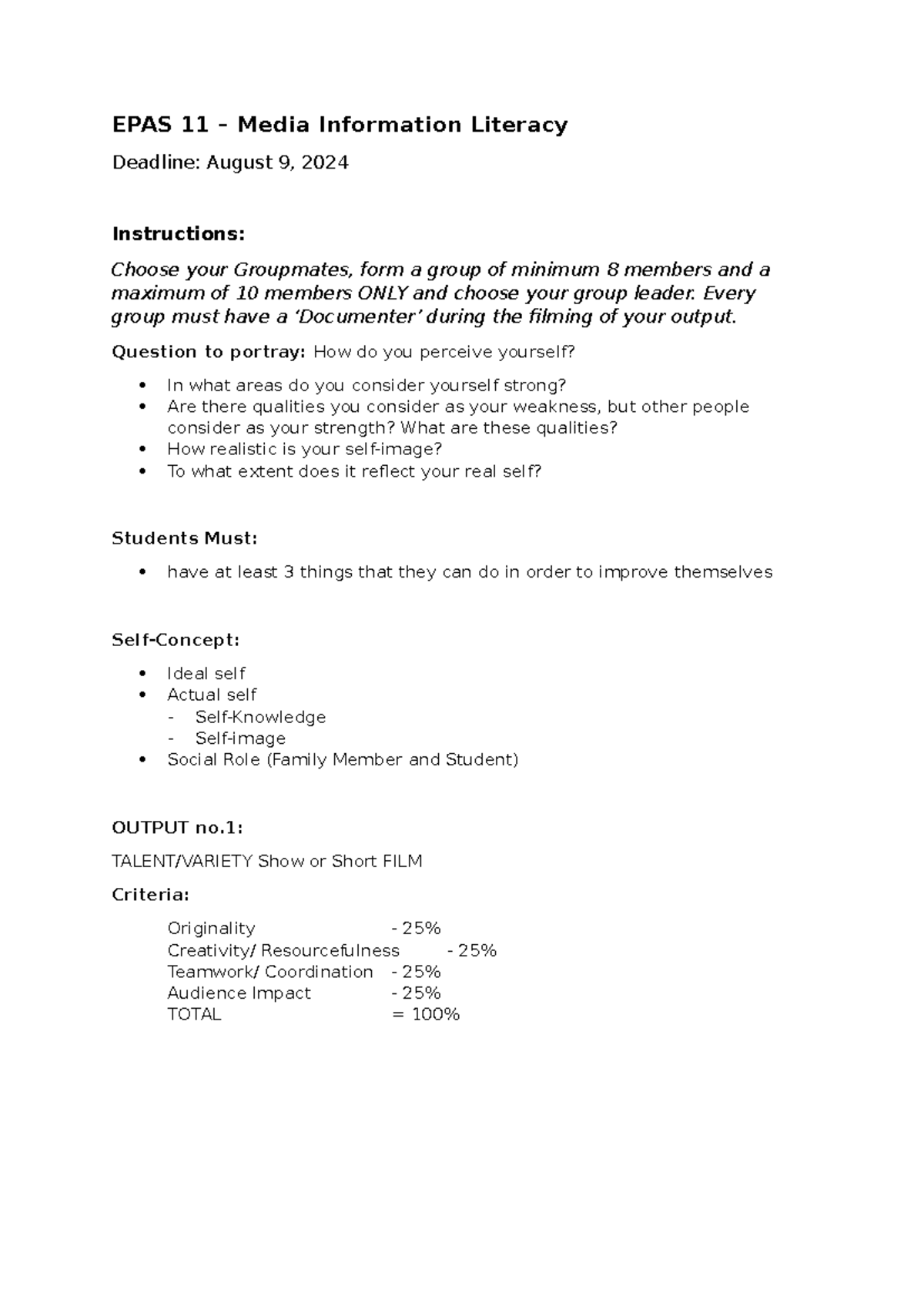 PER-DEV- Output-NO 1 - I need this for my upcoming quiz - EPAS 11 ...