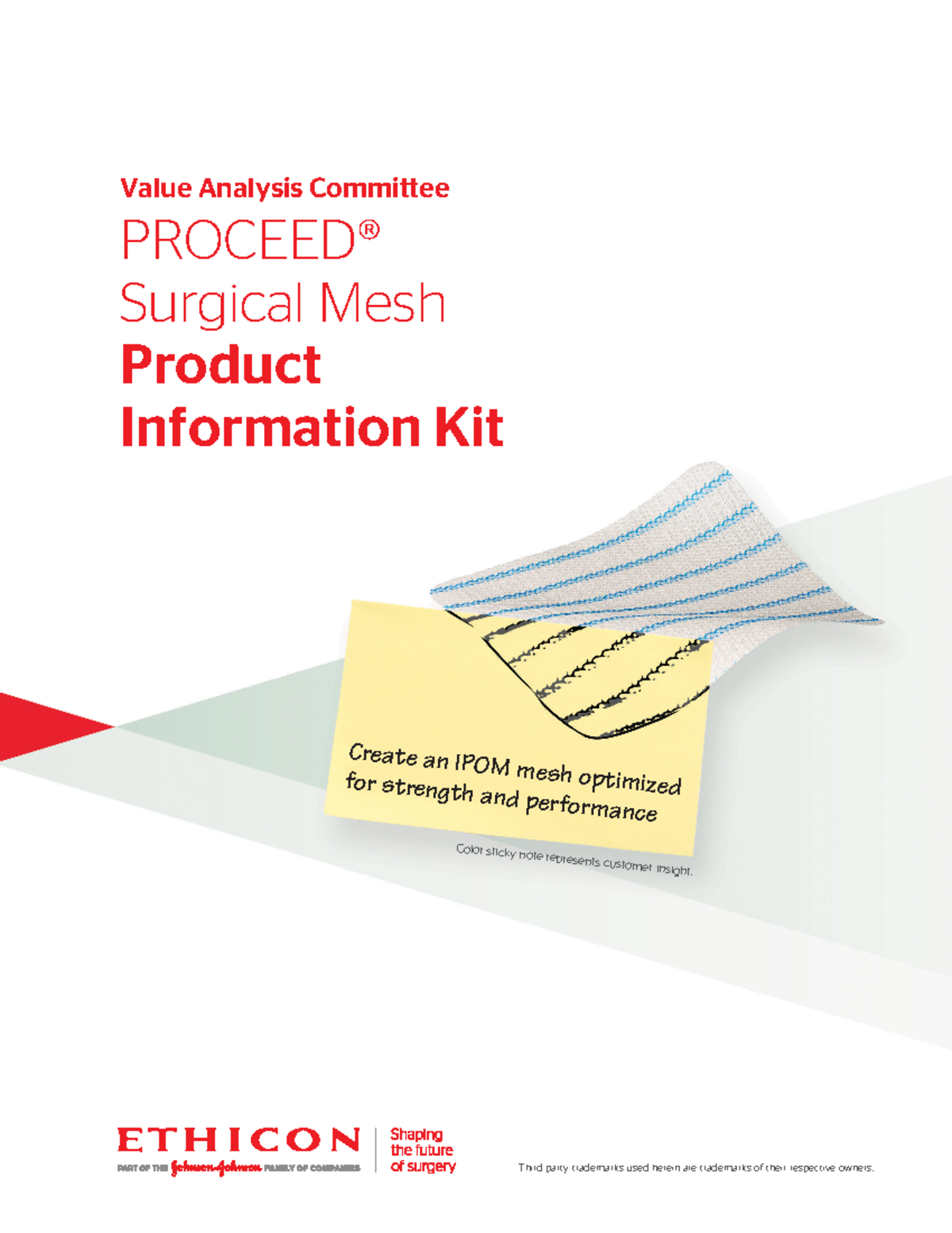 Proceed Surgical Mesh Comprehensive VAC PAC 057206 180511 - Color ...