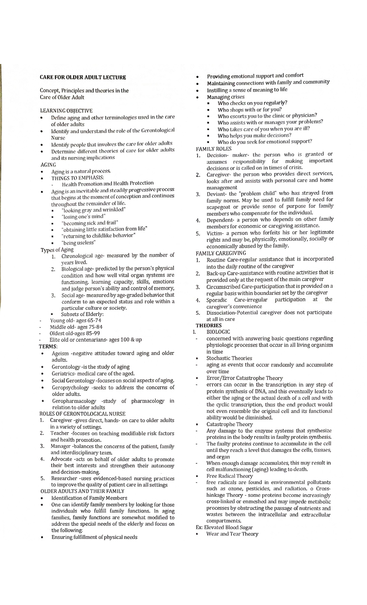 Document 46 - msmsmsmsmsmsmsmsmsmsmsmsmssmsms - CARE FOR OLDER ADULT LECTURE Providing emotional ...