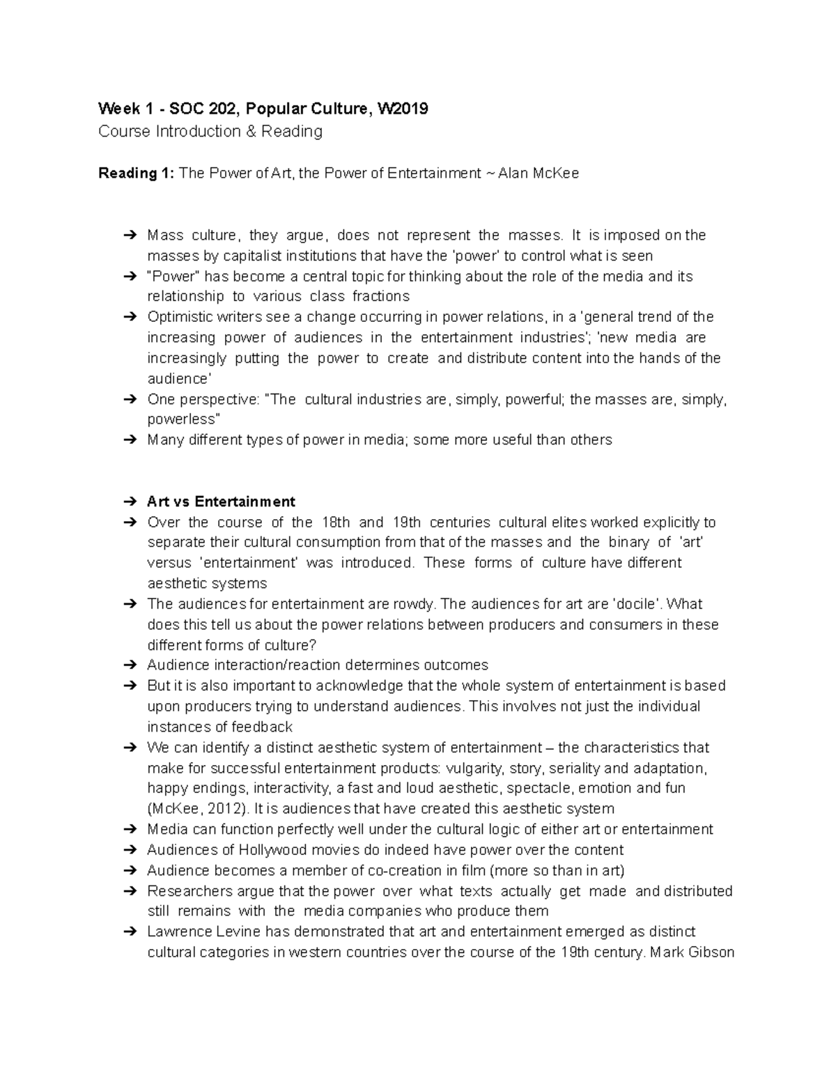 Week 1 - SOC 202 - notes for SOC 202 - Week 1 - SOC 202, Popular ...