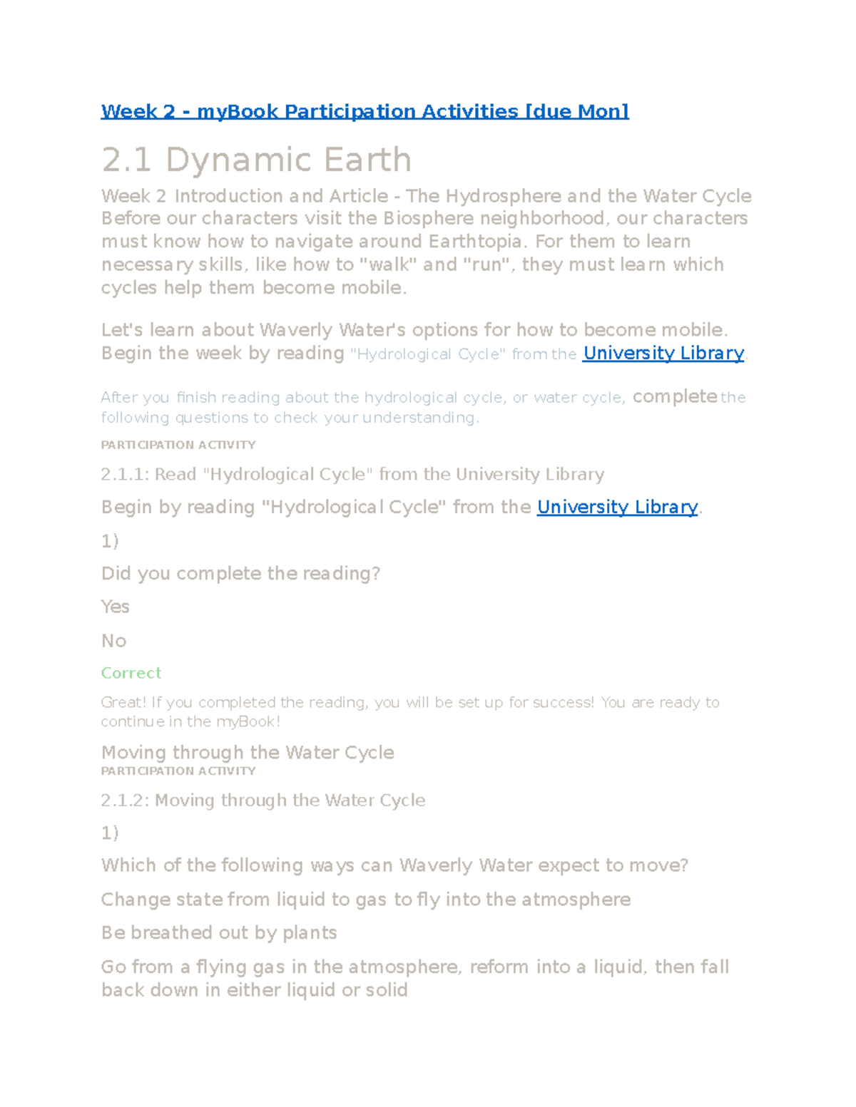 Wk 2 my Book Participation Activities - For them to learn necessary ...