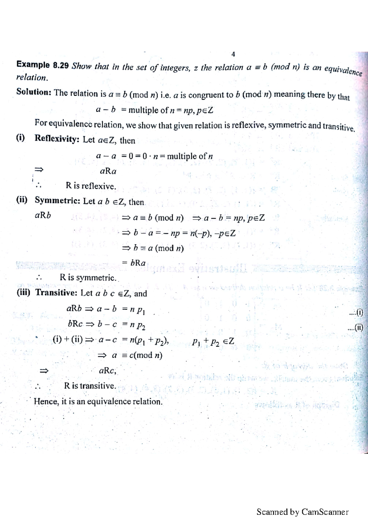 Relation examples - Mathematics -IV - Studocu